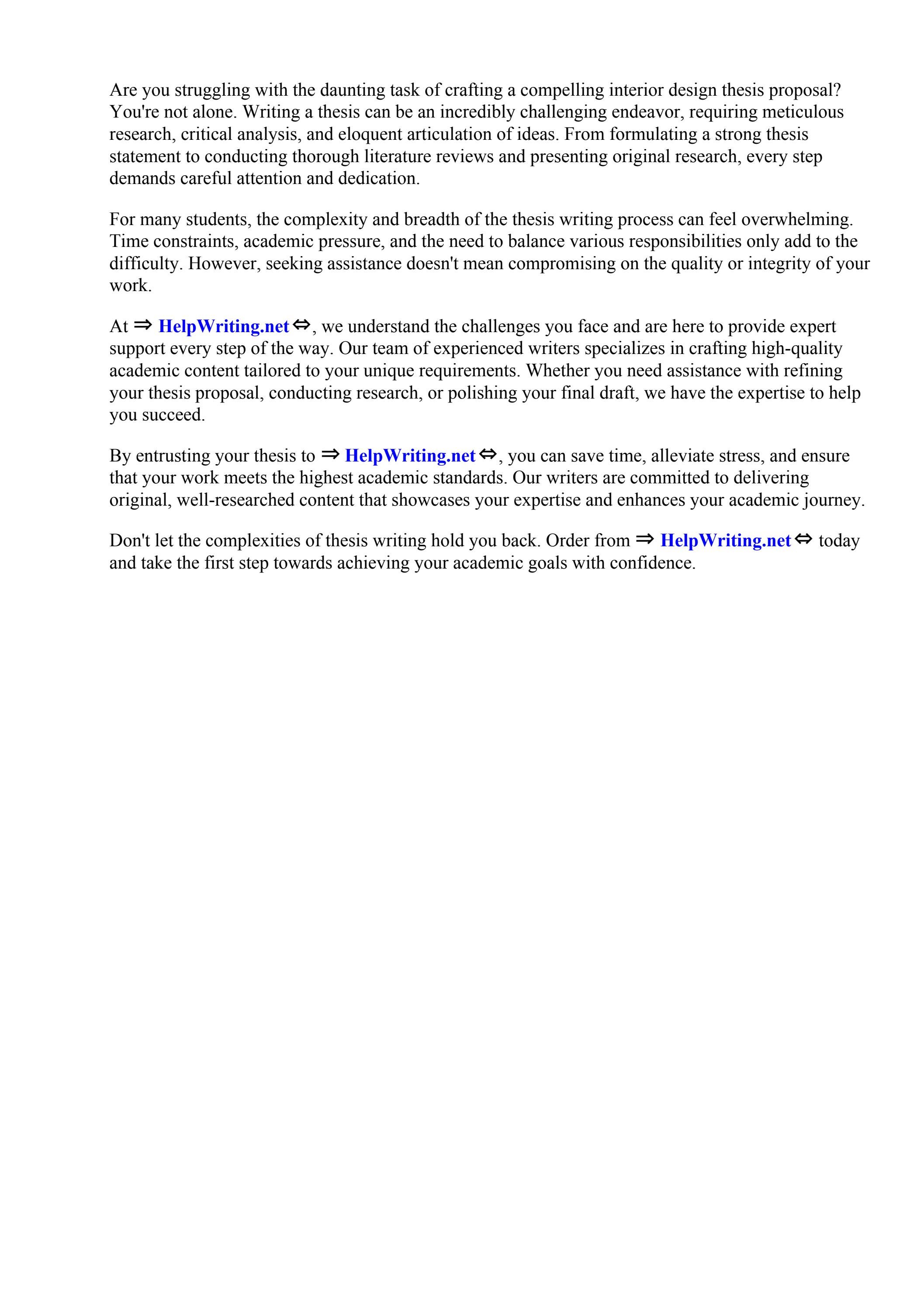 Interior Design Thesis Proposal Sample by New England Conservatory of ...