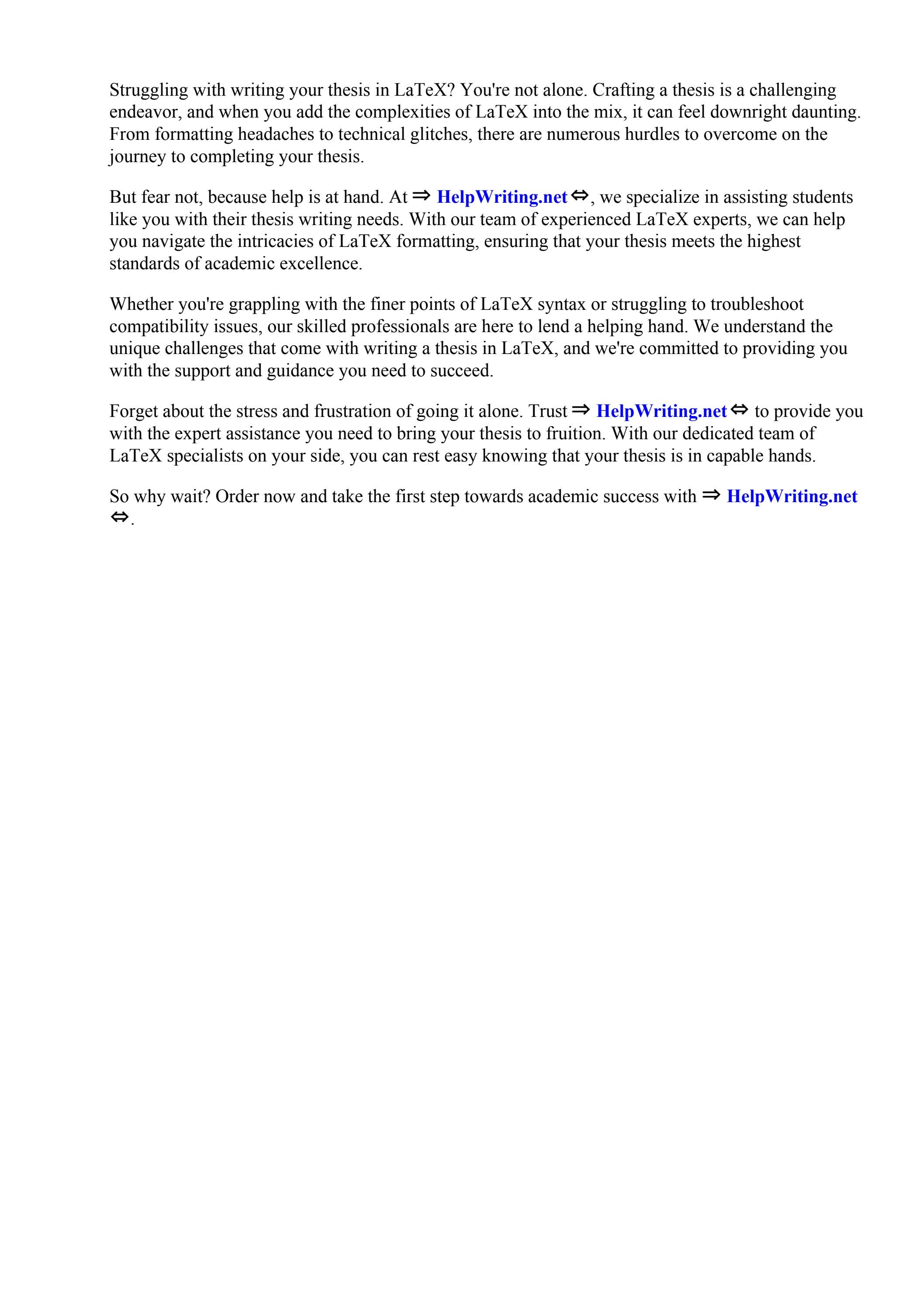 Thesis Writing Latex By Stevens Institute Of Business And Arts - Issuu