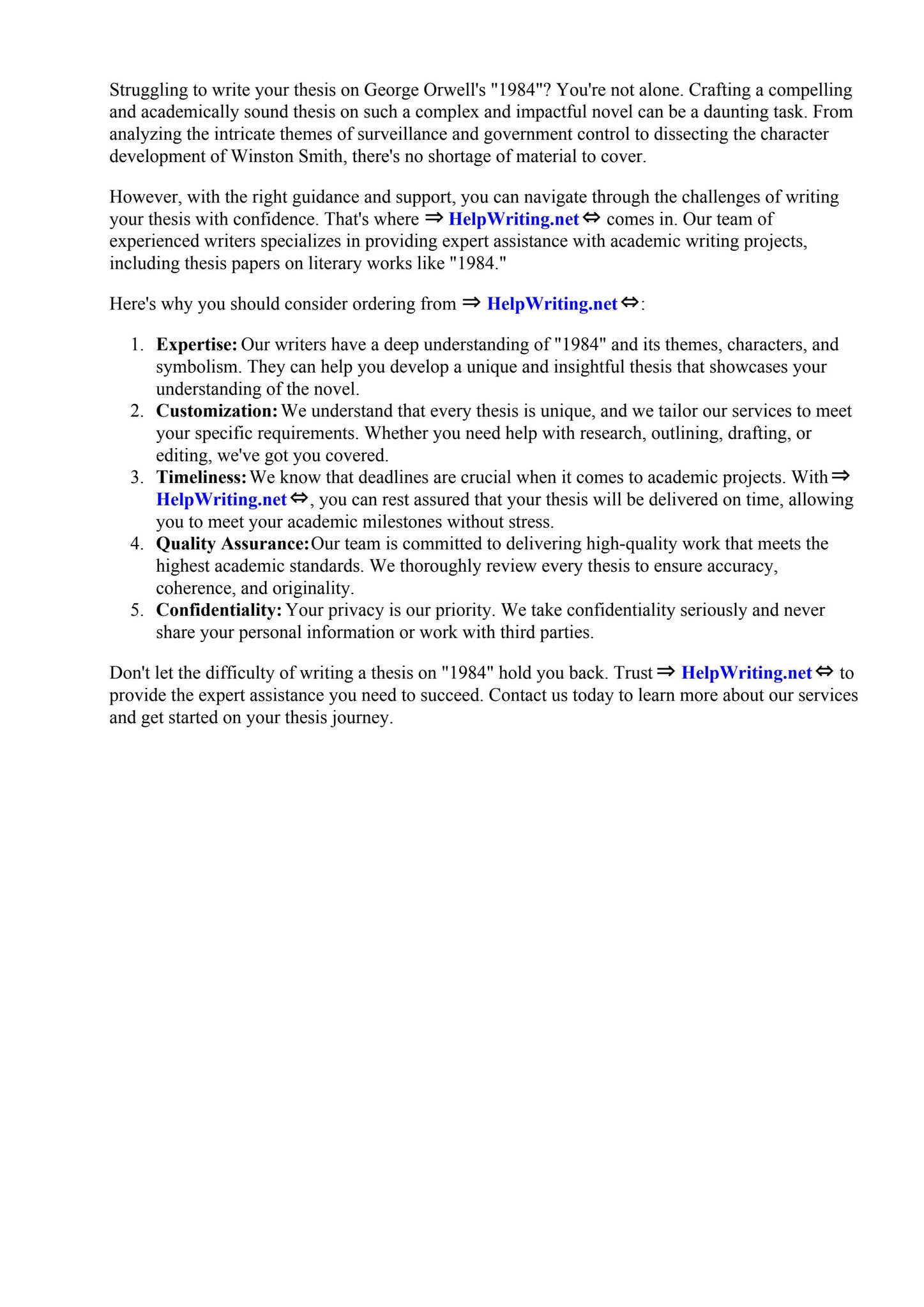 1984 Sample Thesis by Jamestown Community College - Issuu