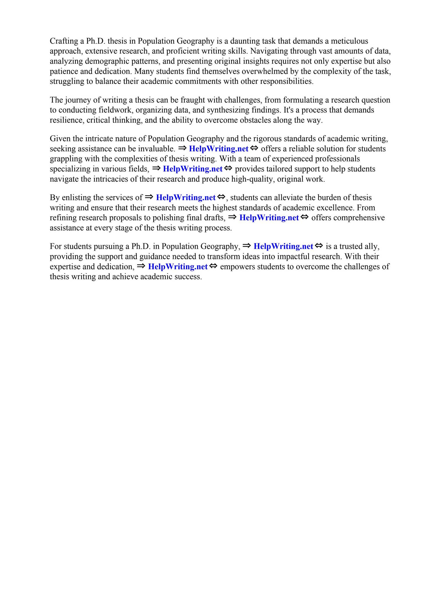 Phd Thesis In Population Geography by Stevens Institute of Business and ...
