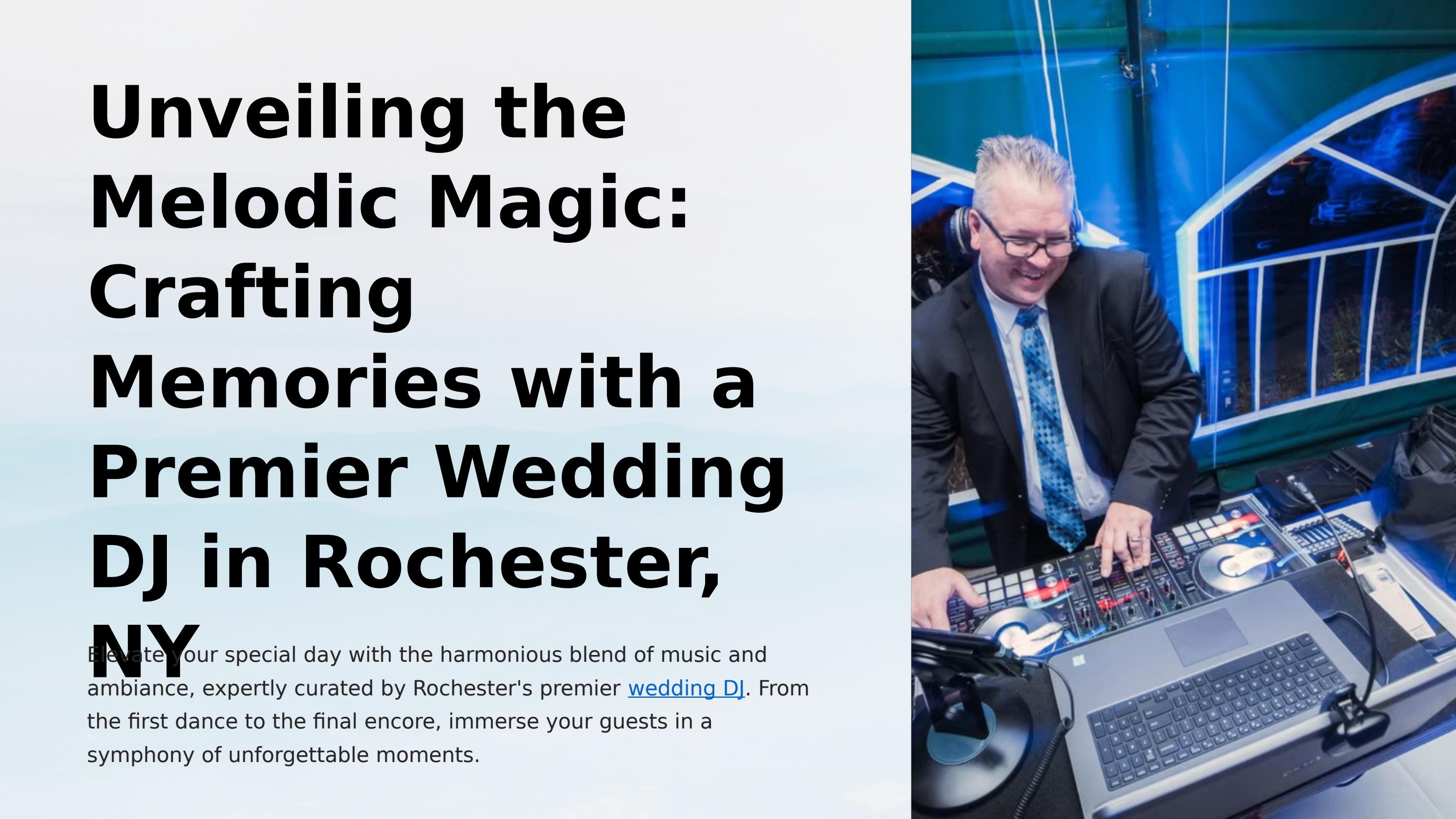 Elevate Your Wedding Experience: Premier DJ Services in Rochester, NY ...