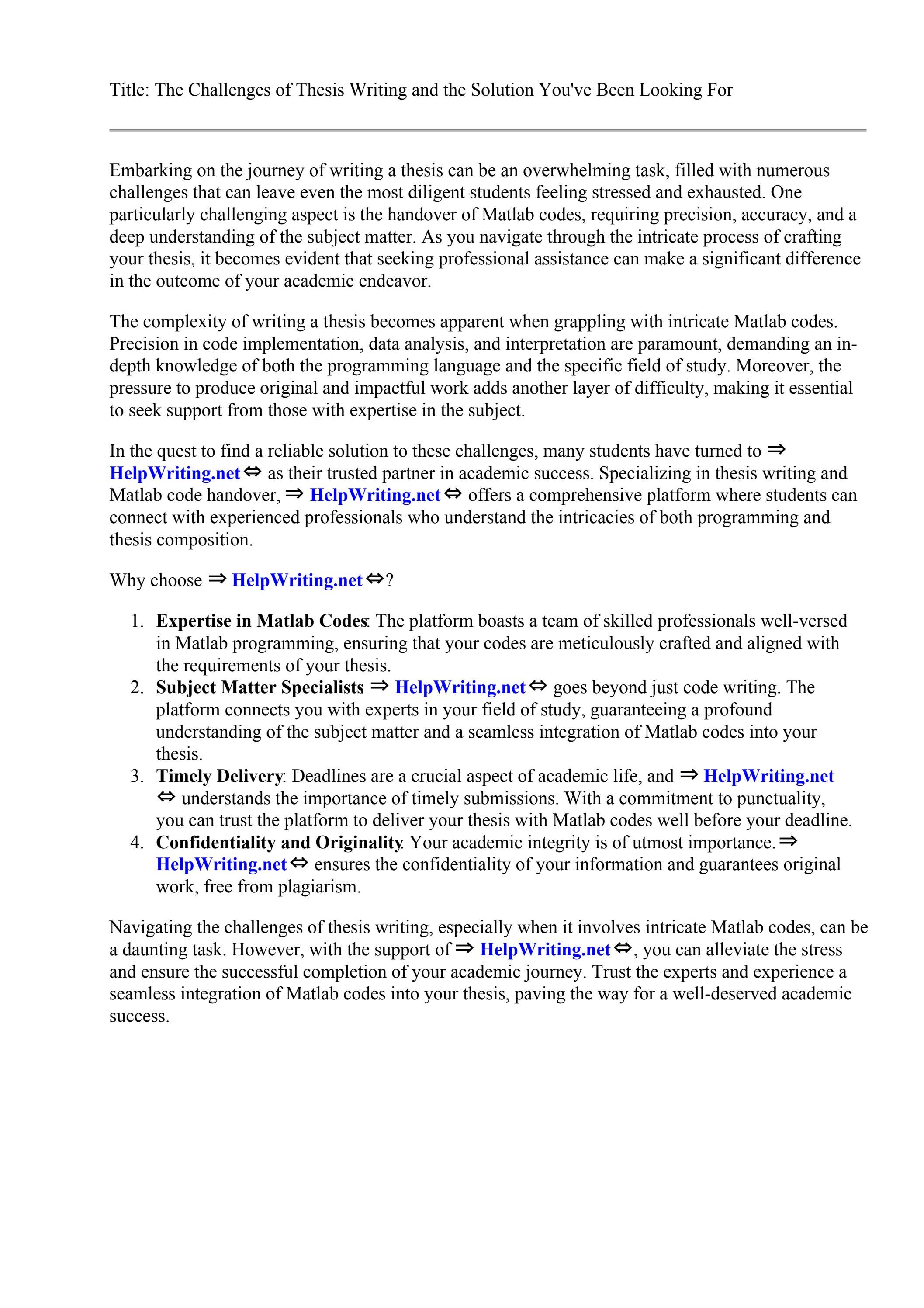Thesis Handover Matlab Codes By Marywood University Issuu