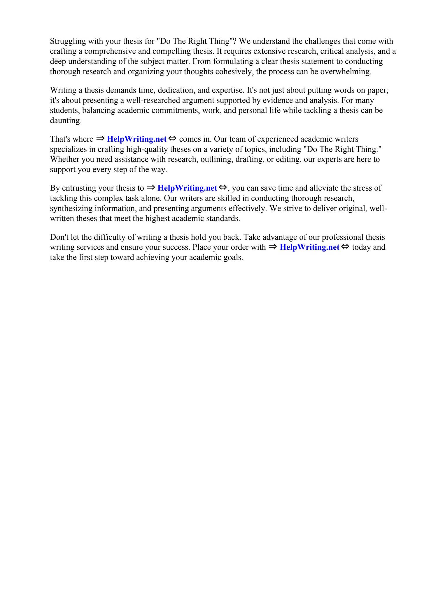 Thesis For Do The Right Thing by Horry-Georgetown Technical College - Issuu