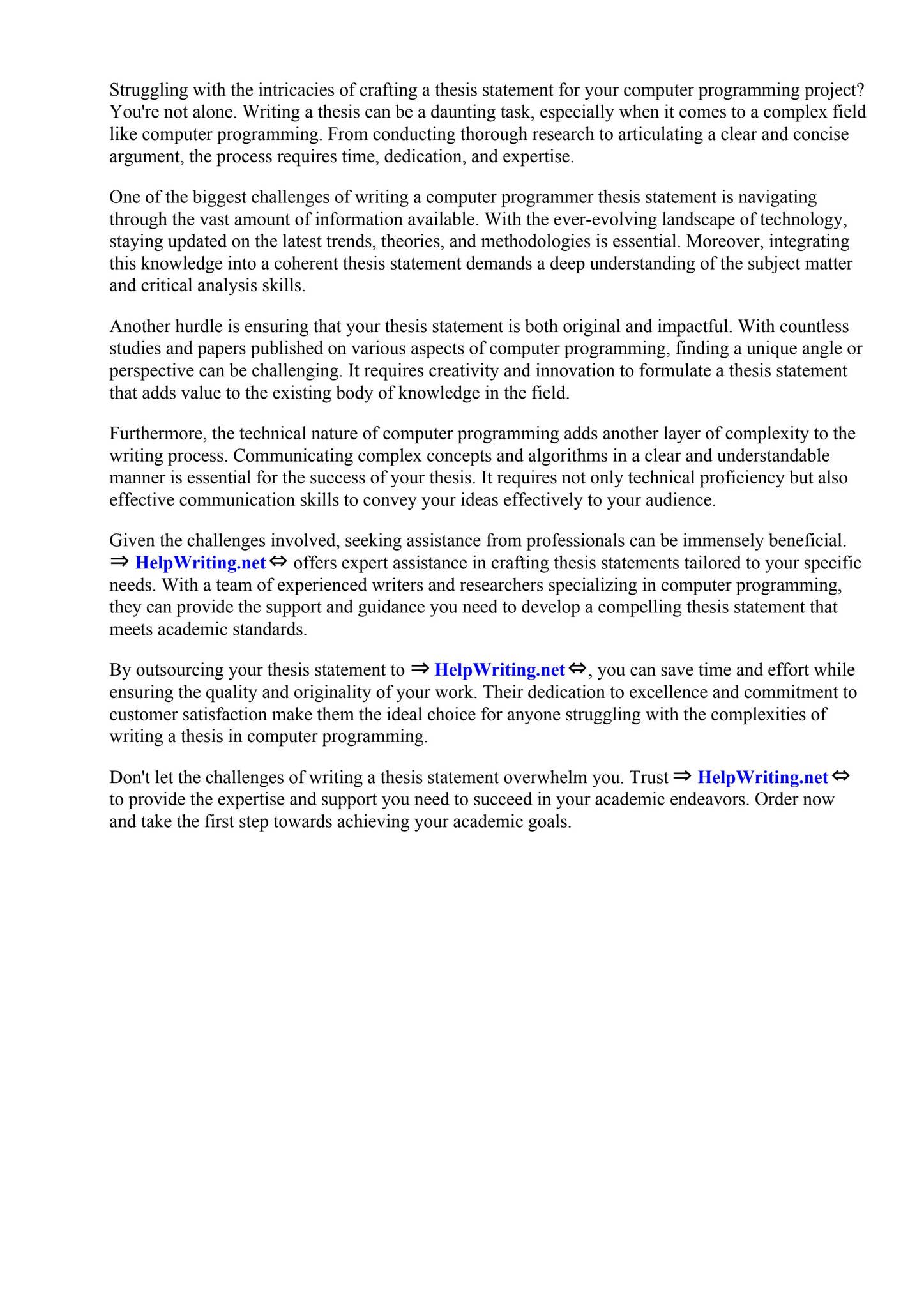 Computer Programmer Thesis Statement by Horry-Georgetown Technical ...