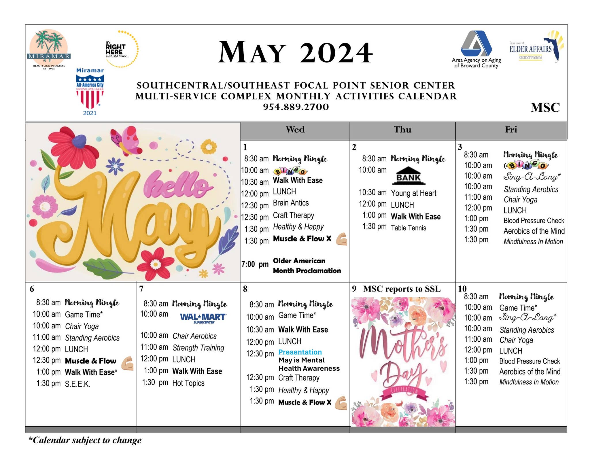 SC/SE FP MSC May Calendar 2024 by City of Miramar - Issuu