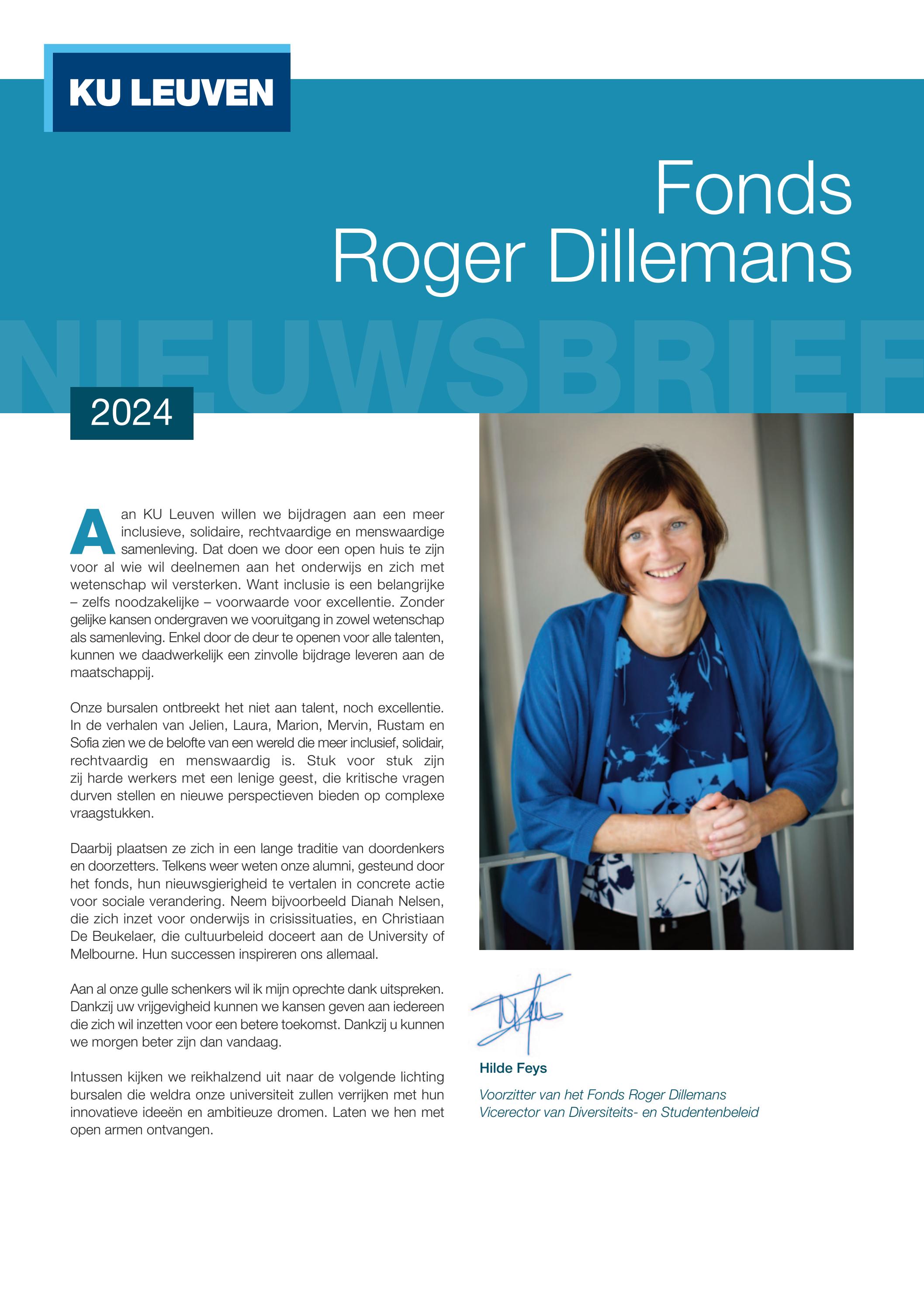 Fonds Roger Dillemans – Nieuwsbrief 2024 by KULeuven_publications - Issuu