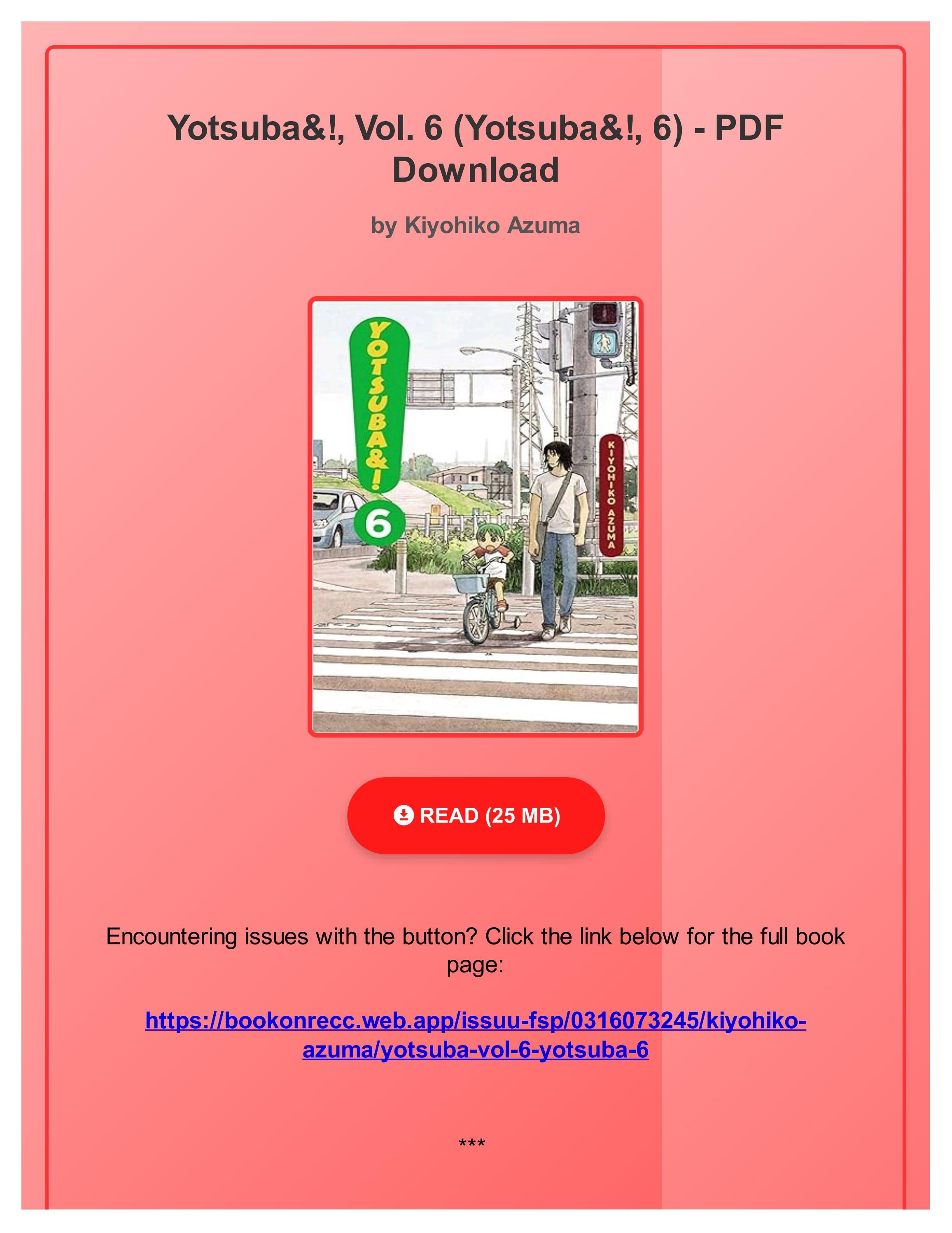 PDF Free Yotsuba&!, Vol. 6 (Yotsuba&!, 6) by Kiyohiko Azuma by ...