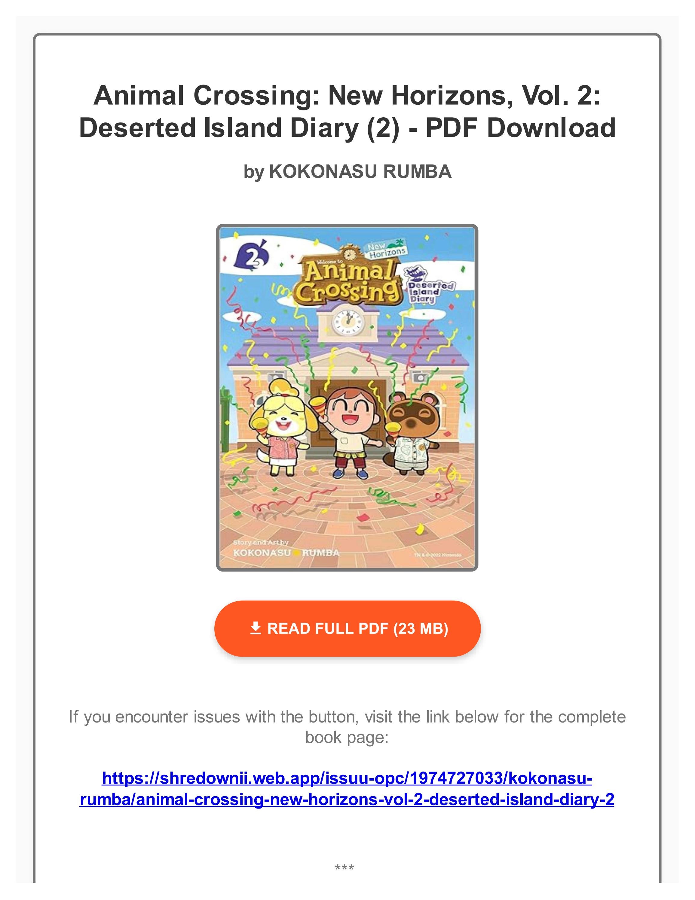 (PDF) Animal Crossing: New Horizons, Vol. 2: Deserted Island Diary (2 ...