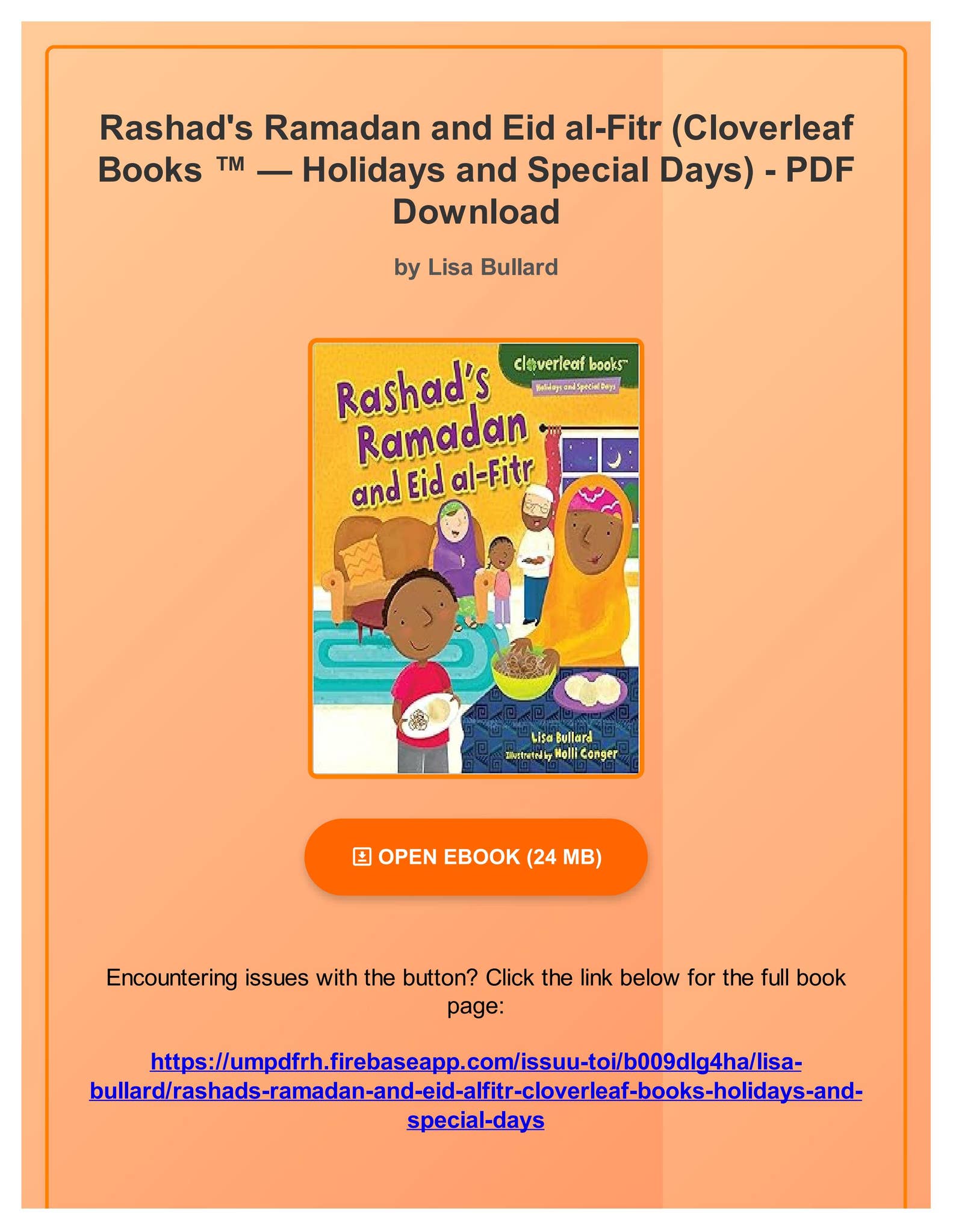 (PDF Ebook) Rashad's Ramadan and Eid al-Fitr (Cloverleaf Books ...