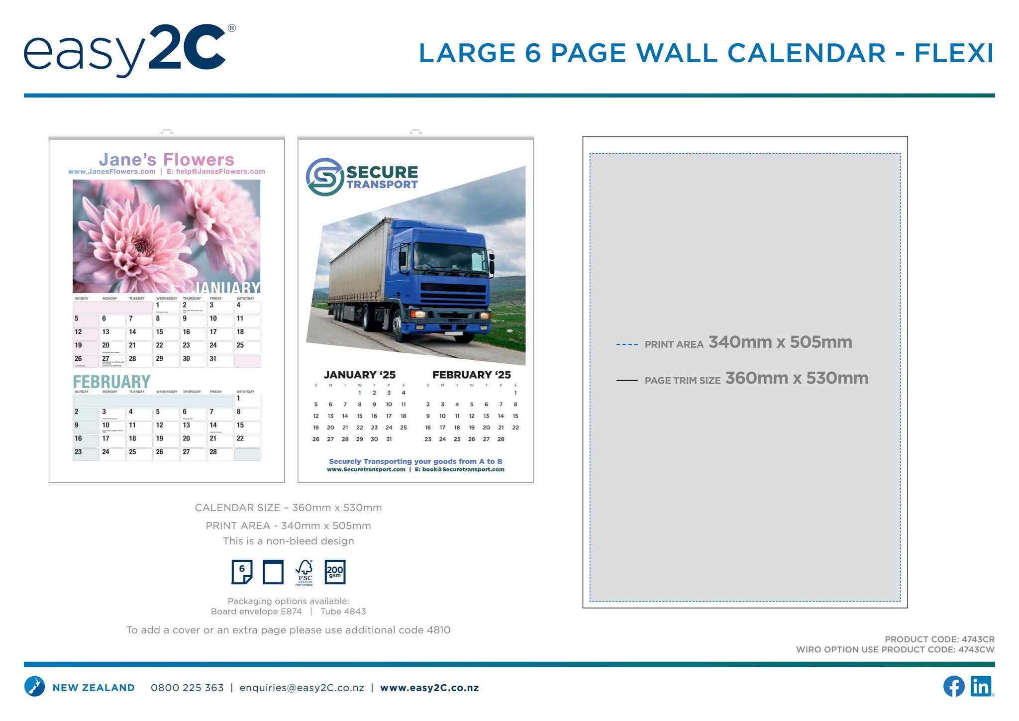 Large 6 page wall calendar - flexi - NZ by easy2c - Issuu