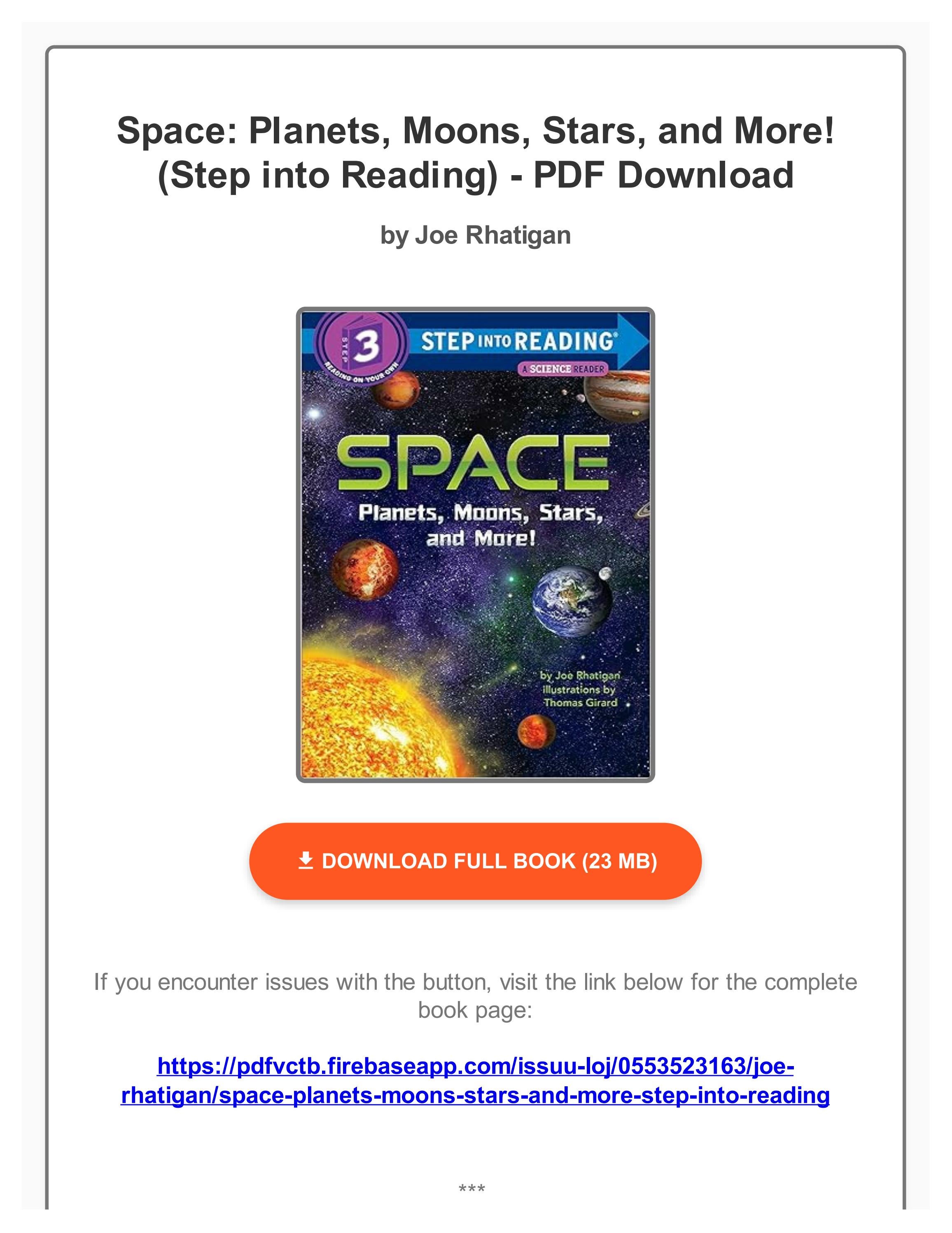 (EBOOK)(PDF) Space: Planets, Moons, Stars, and More! (Step into Reading ...