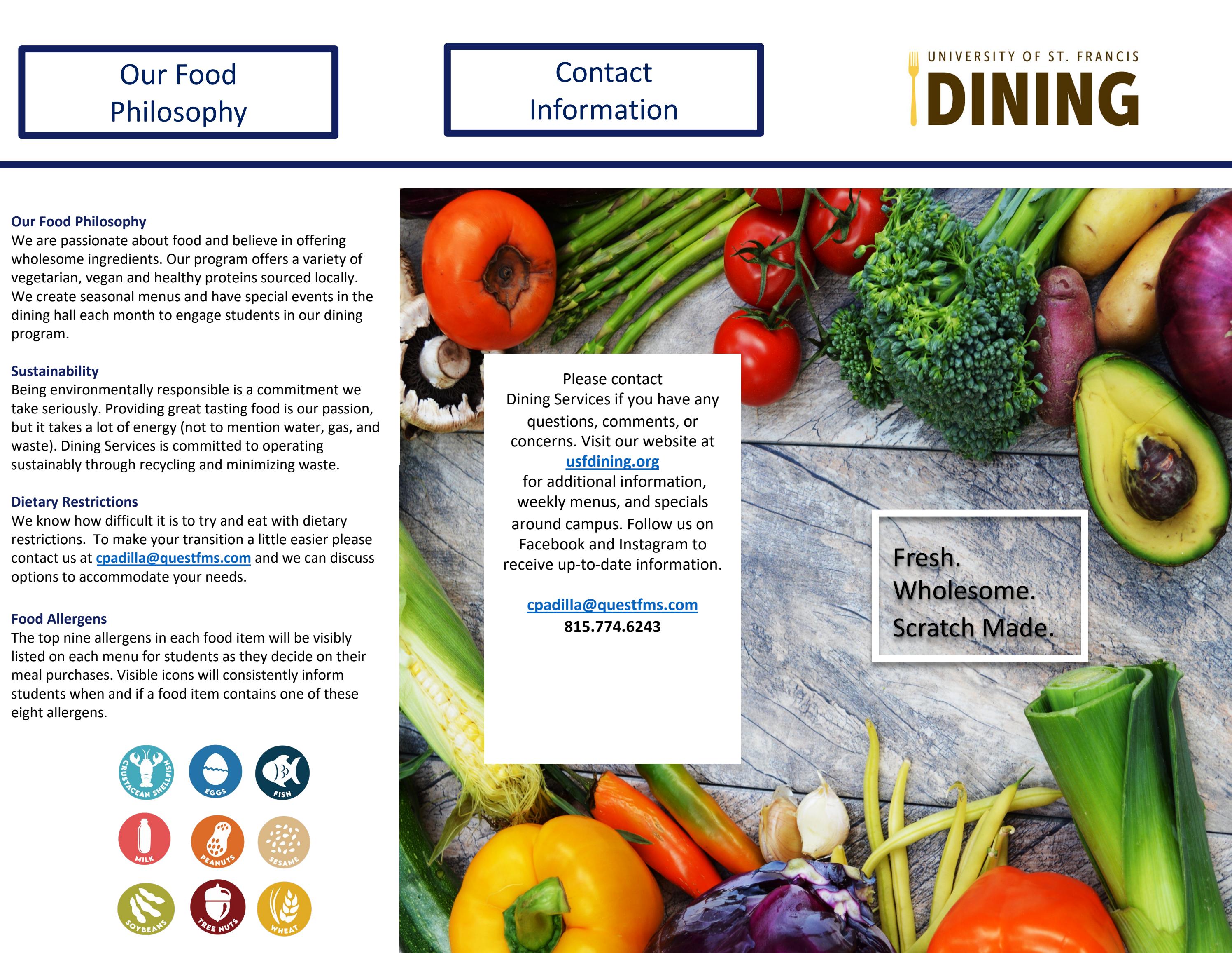 Dining at USF by University of St. Francis - Issuu