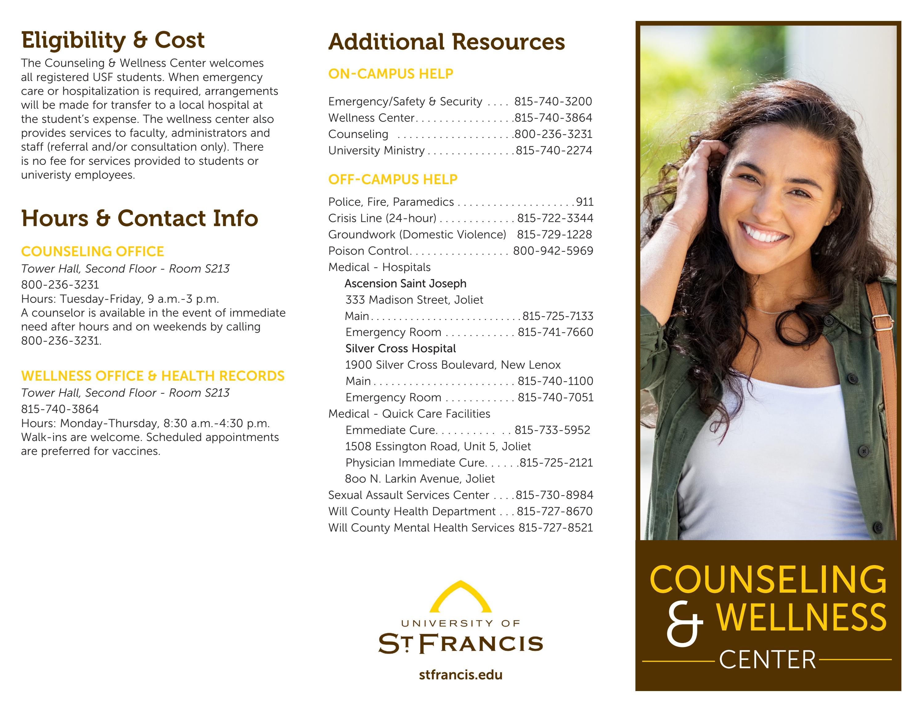 USF Counseling & Wellness Center by University of St. Francis - Issuu