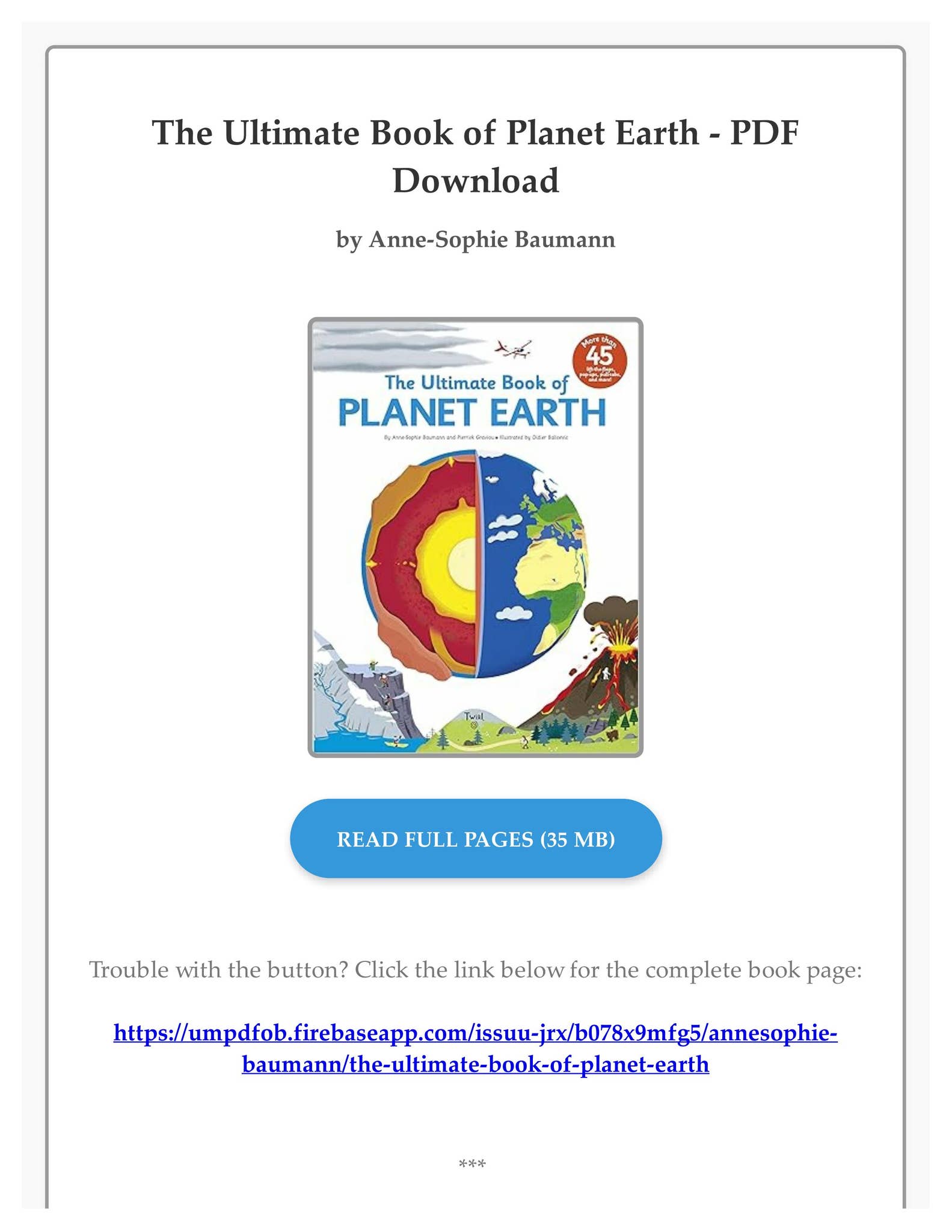 [PDF The Ultimate Book of Planet Earth by Anne-Sophie Baumann by ...