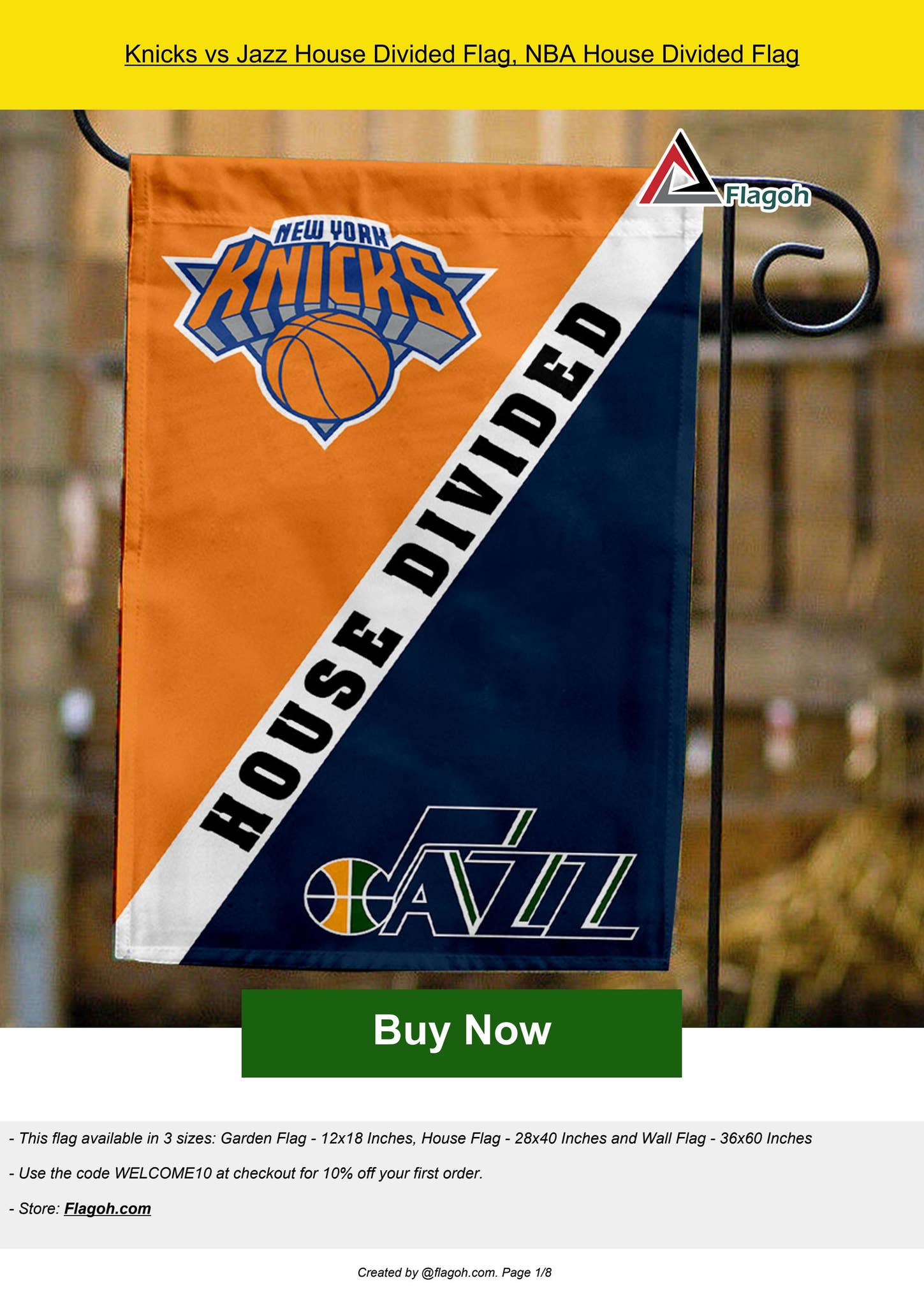 Knicks vs Jazz House Divided Flag, NBA House Divided Flag by flagoh - Issuu