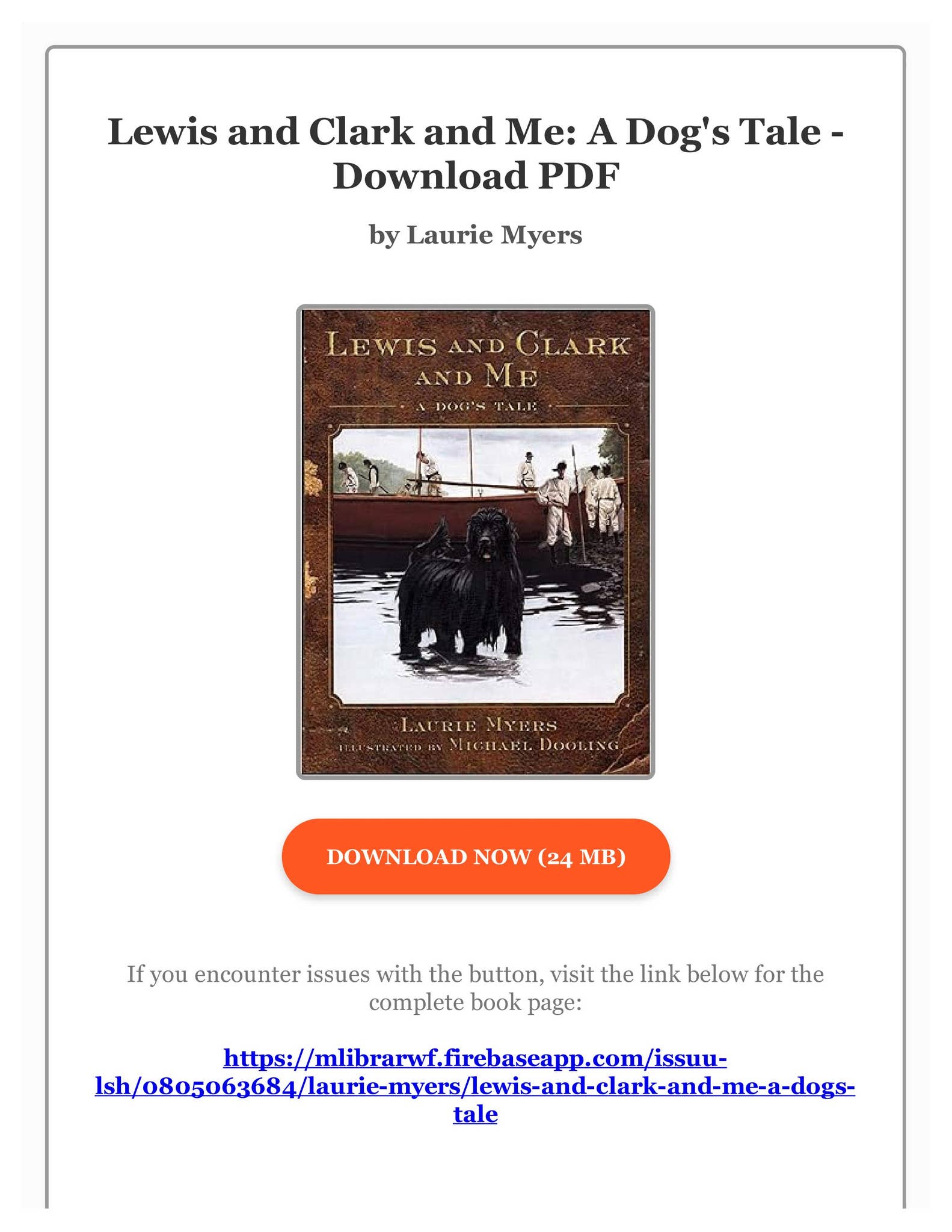 PDF Download Lewis and Clark and Me: A Dog's Tale by Laurie Myers by ...