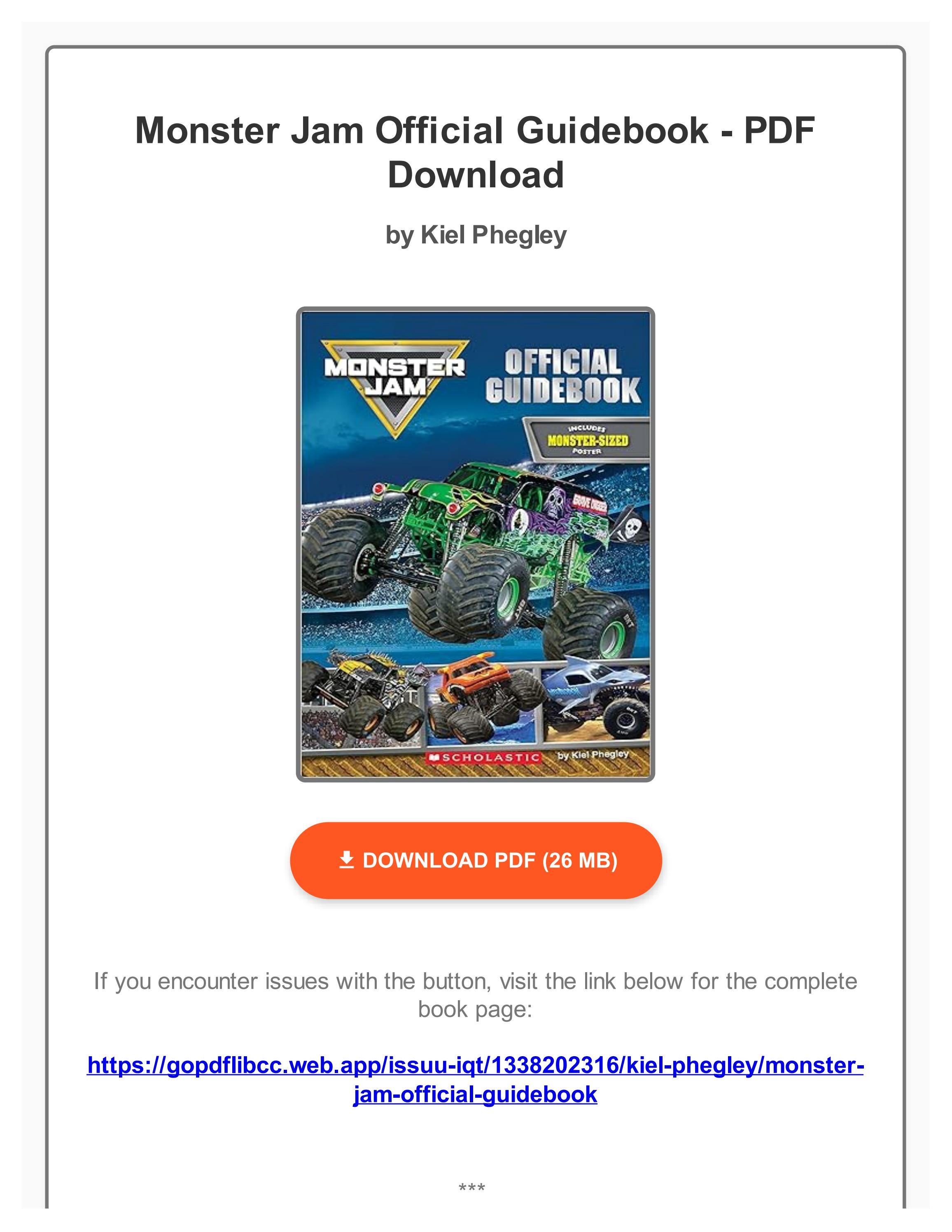 PDF Download Monster Jam Official Guidebook by Kiel Phegley by ...