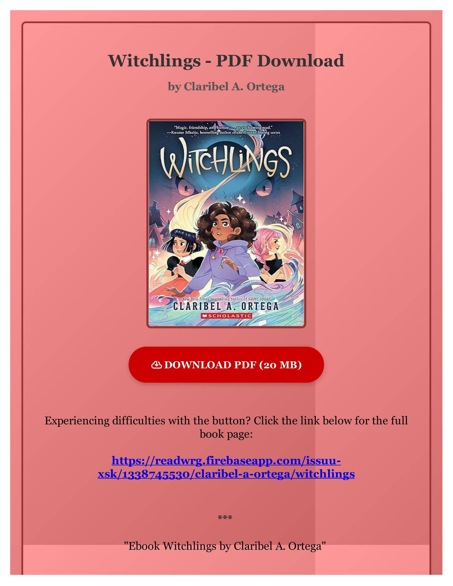 Ebook Witchlings by Claribel A. Ortega by ElissaBeierxa - Issuu