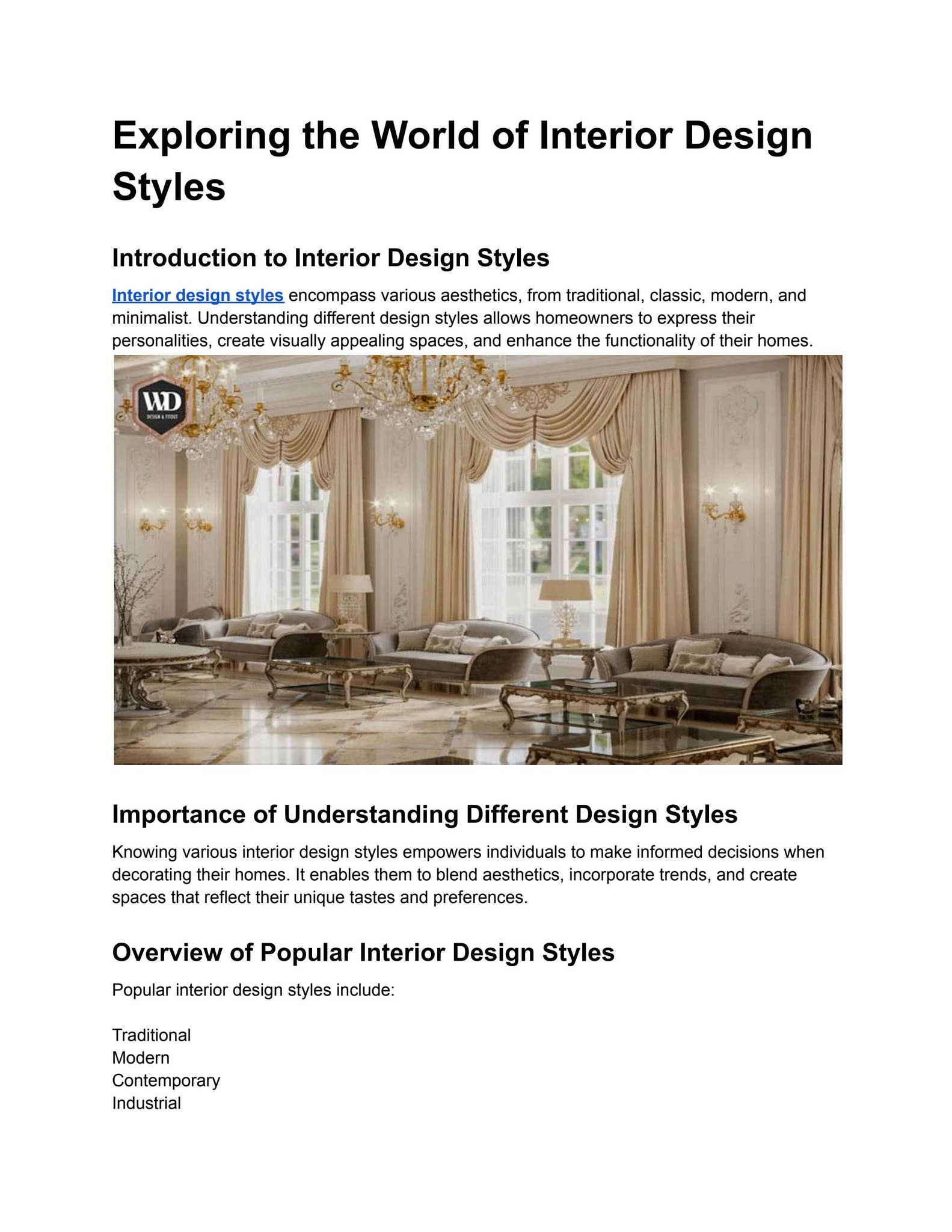Exploring the World of Interior Design Styles by Interior Design - Issuu