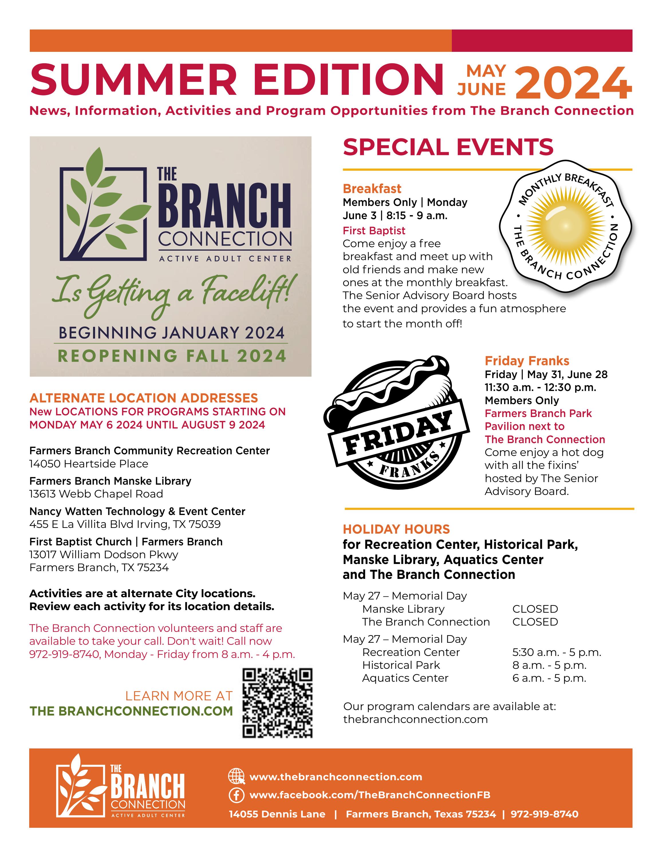 The Branch Connection | May & June 2024 by cityoffarmersbranch - Issuu