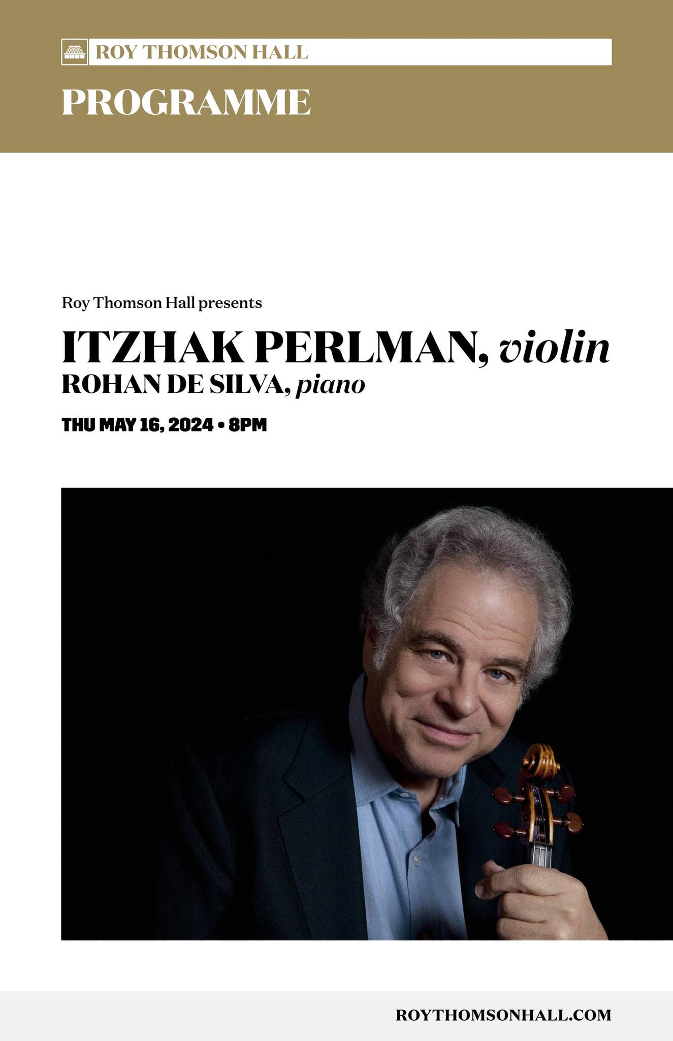 Itzhak Perlman, violin - Programme by Massey Hall - Issuu