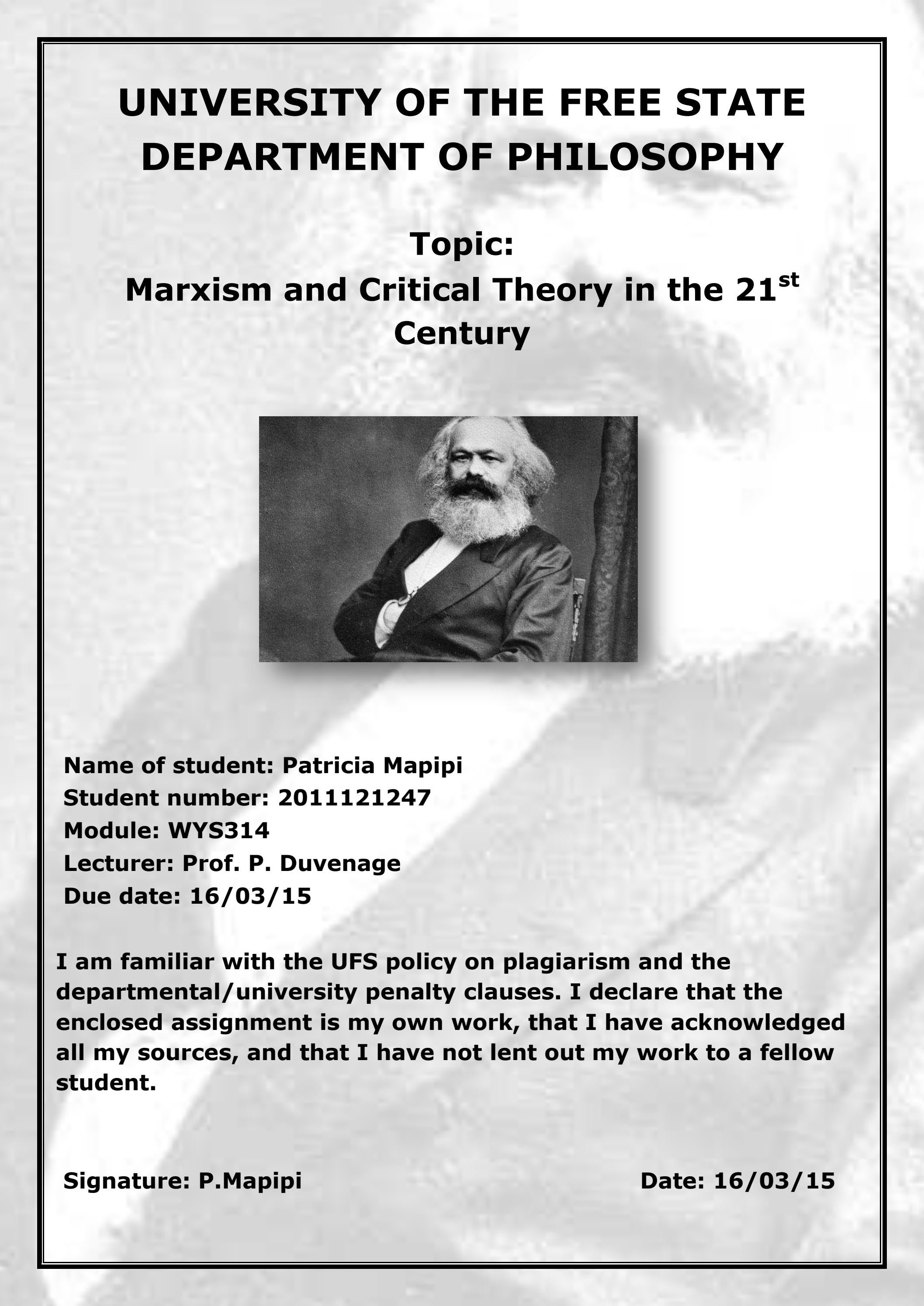 Marxism and Critical Theory in the 21st Century by demandside - Issuu