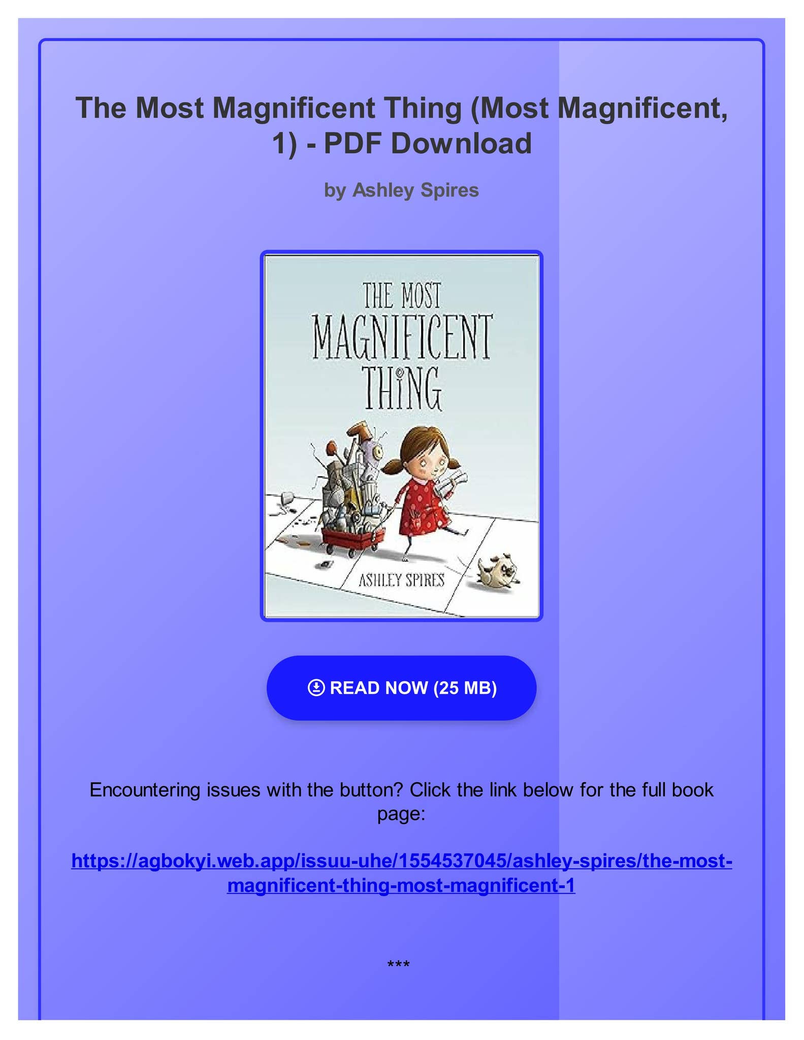 PDF The Most Magnificent Thing (Most Magnificent, 1) by Ashley Spires ...