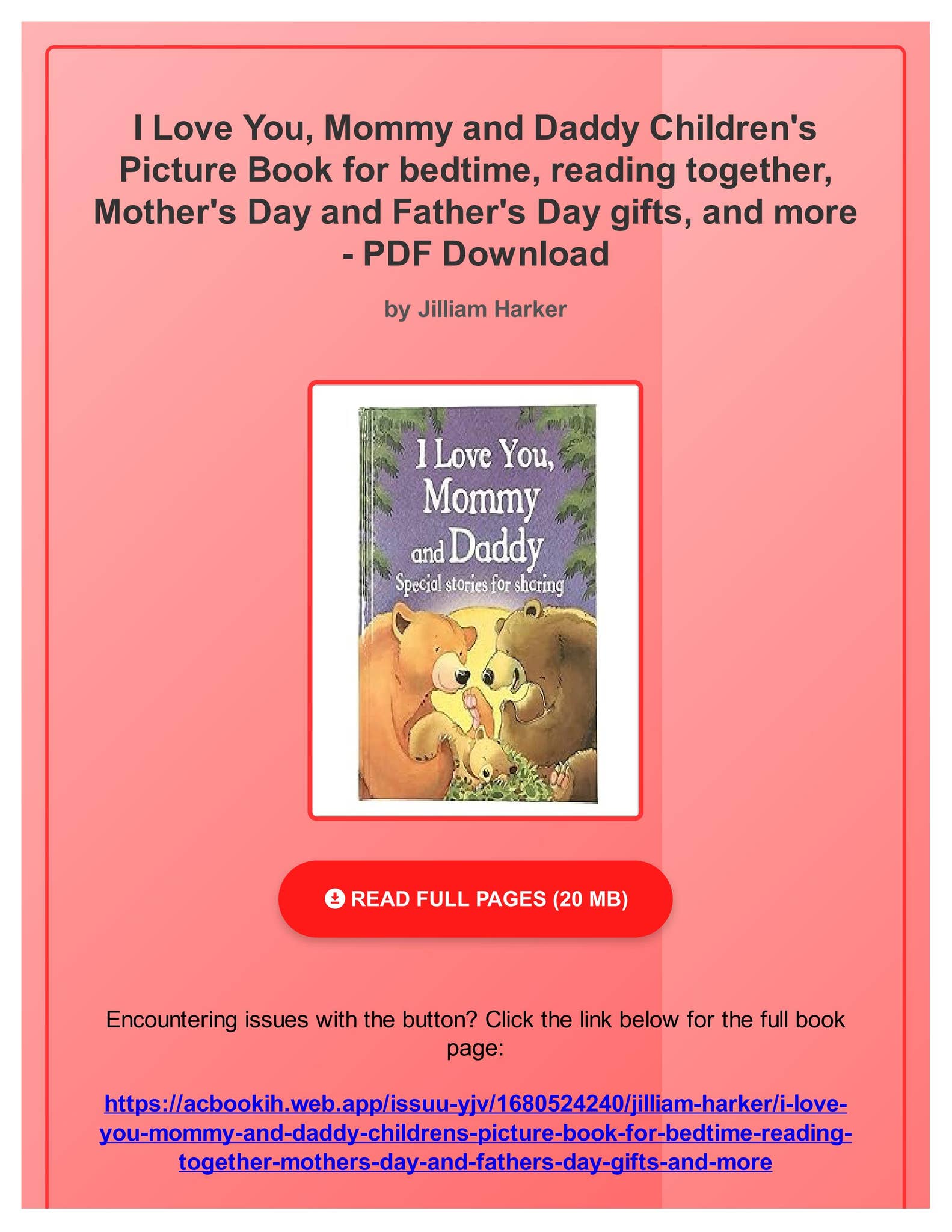 (PDF Free) I Love You, Mommy and Daddy Children's Picture Book for ...