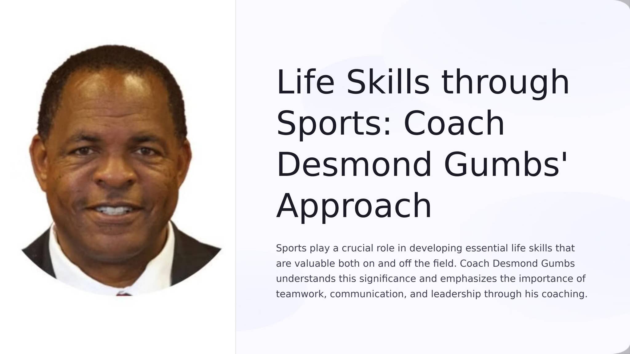 The Desmond Gumbs Story: Inspiring Success Through Sports and Life by ...