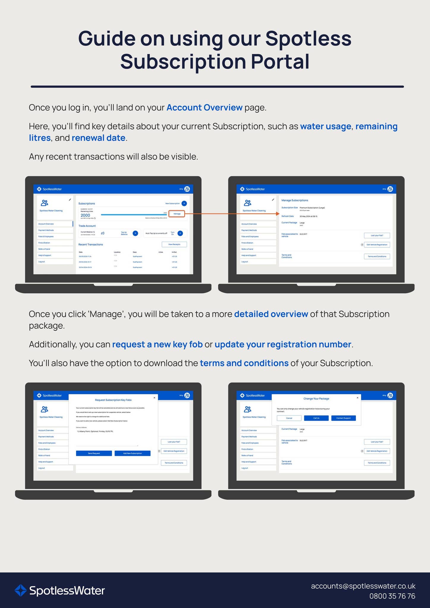 Spotless Subscription Portal Guide by SpotlessWater - Issuu