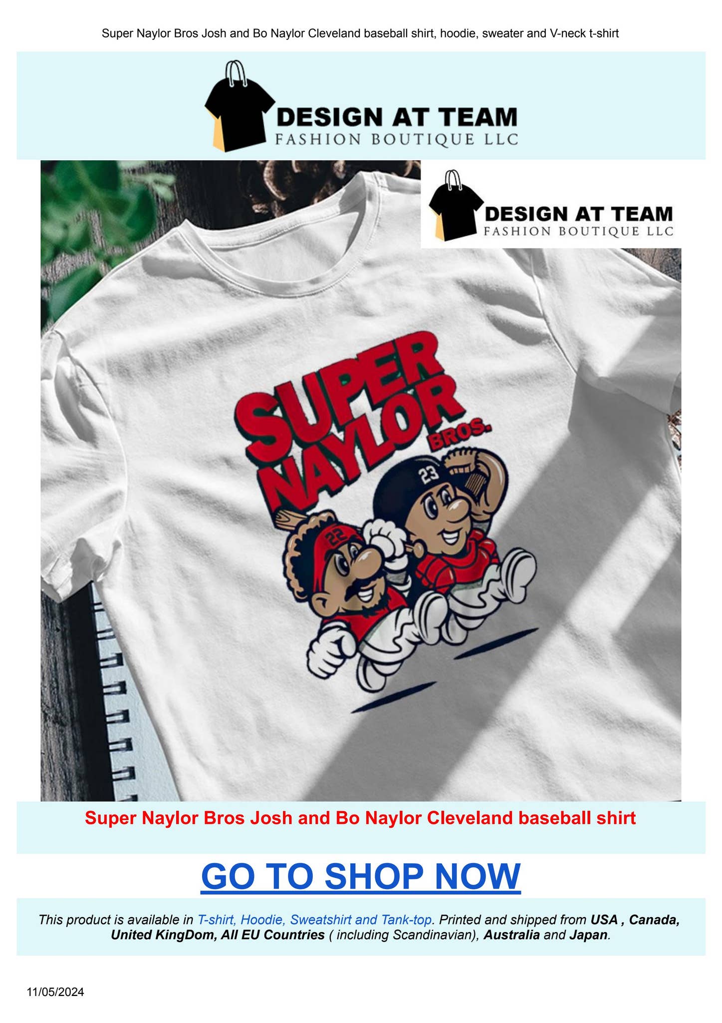Super Naylor Bros Josh and Bo Naylor Cleveland baseball shirt by Design ...