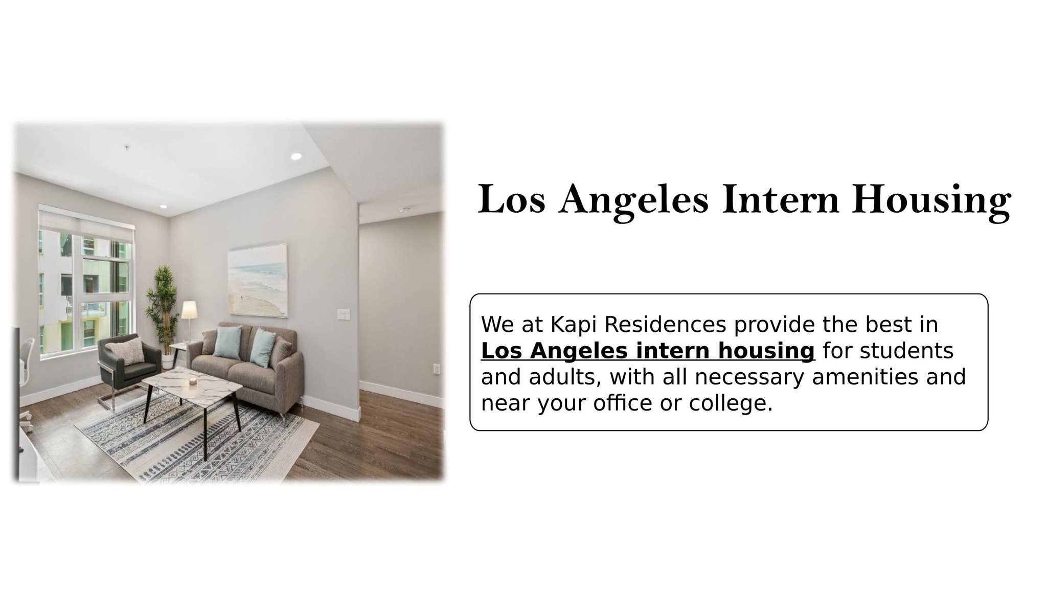 Los Angeles Intern Housing by Kapi Residences - Issuu