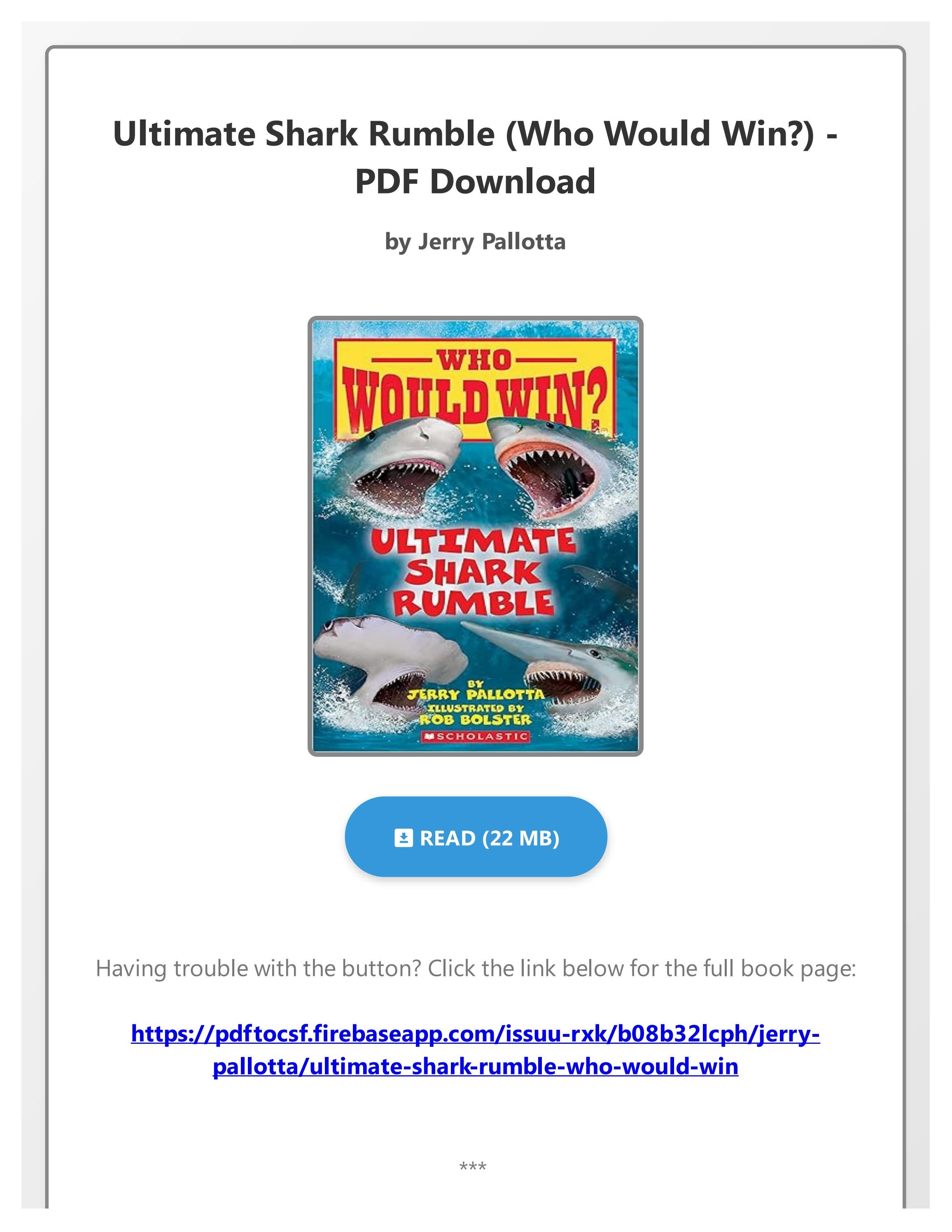 PDF Free Ultimate Shark Rumble (Who Would Win?) by Jerry Pallotta by ...