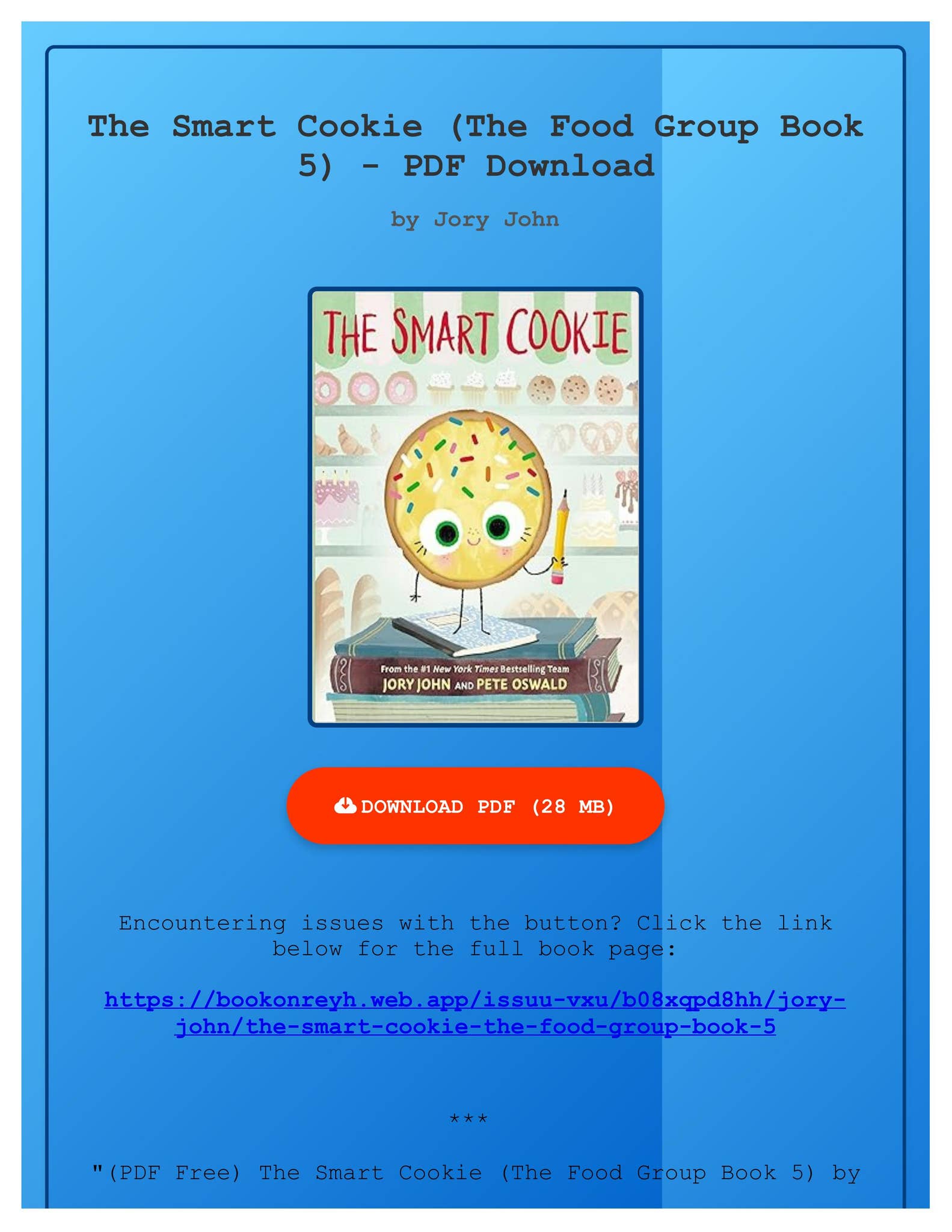 (PDF Free) The Smart Cookie (The Food Group Book 5) by Jory John by ...