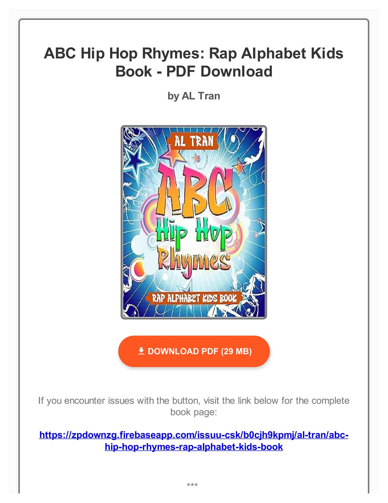 (PDF Free) ABC Hip Hop Rhymes: Rap Alphabet Kids Book by AL Tran by ...