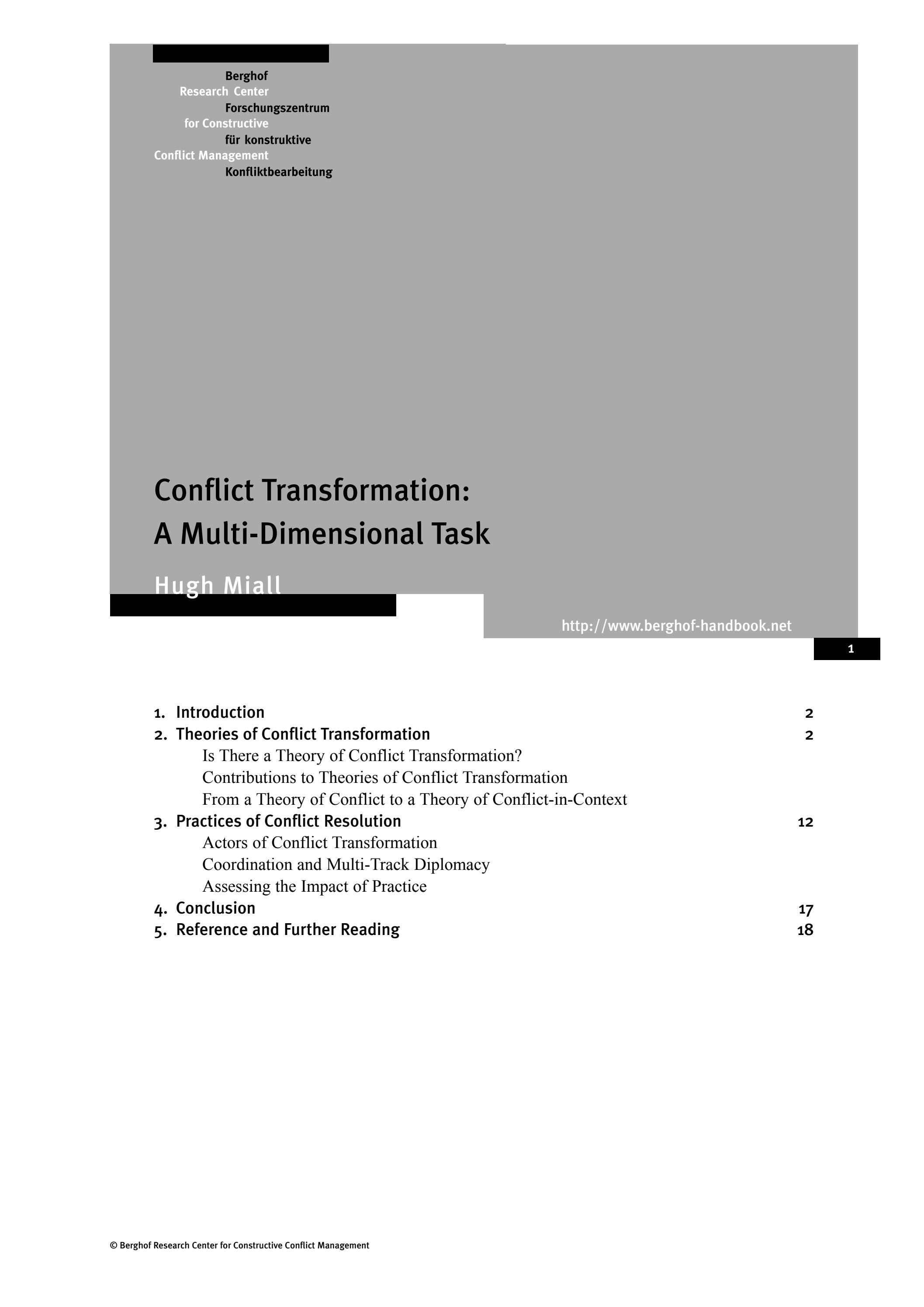 Conflict Transformation: A Multi-Dimensional Task by demandside - Issuu