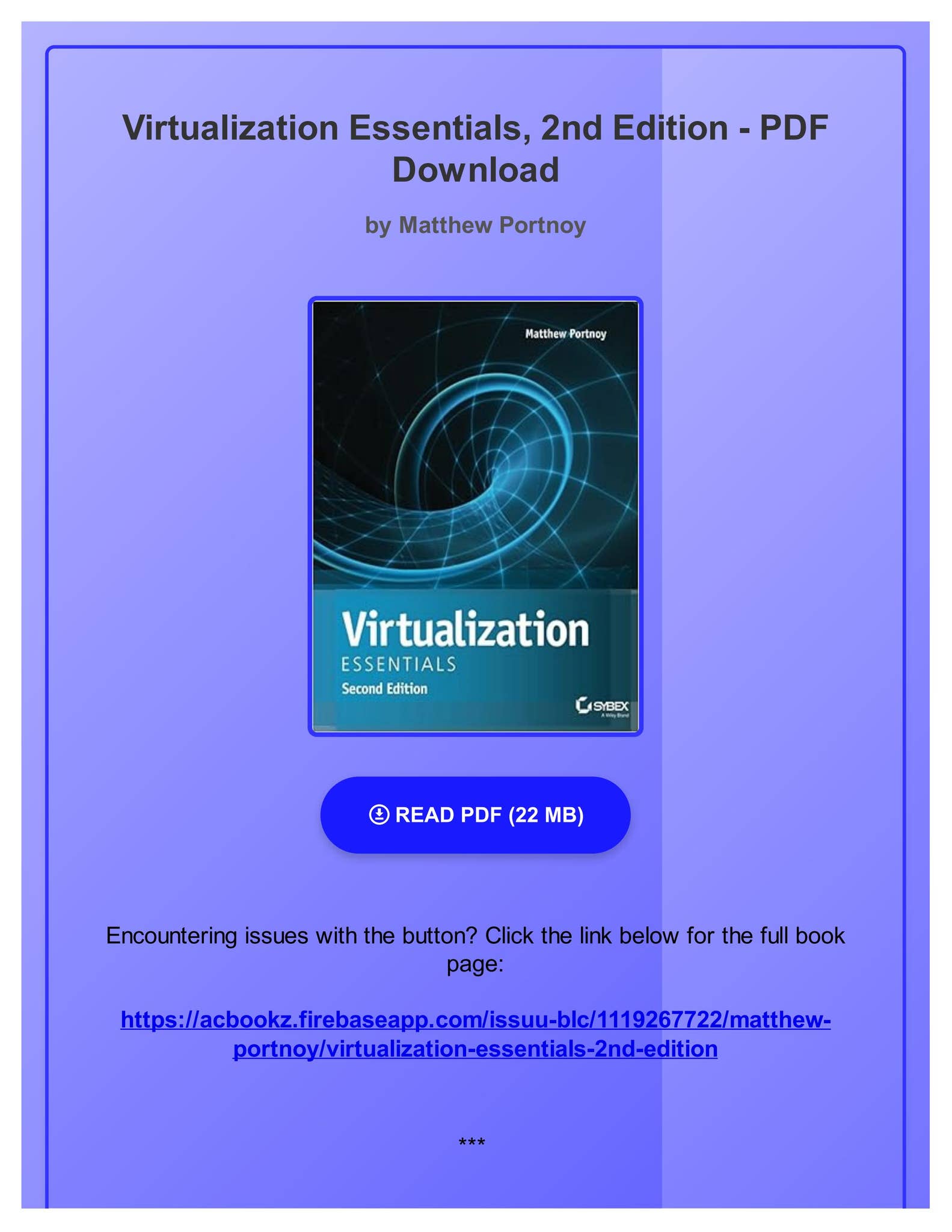PDF Free Virtualization Essentials, 2nd Edition by Matthew Portnoy by FayKoelpinup - Issuu