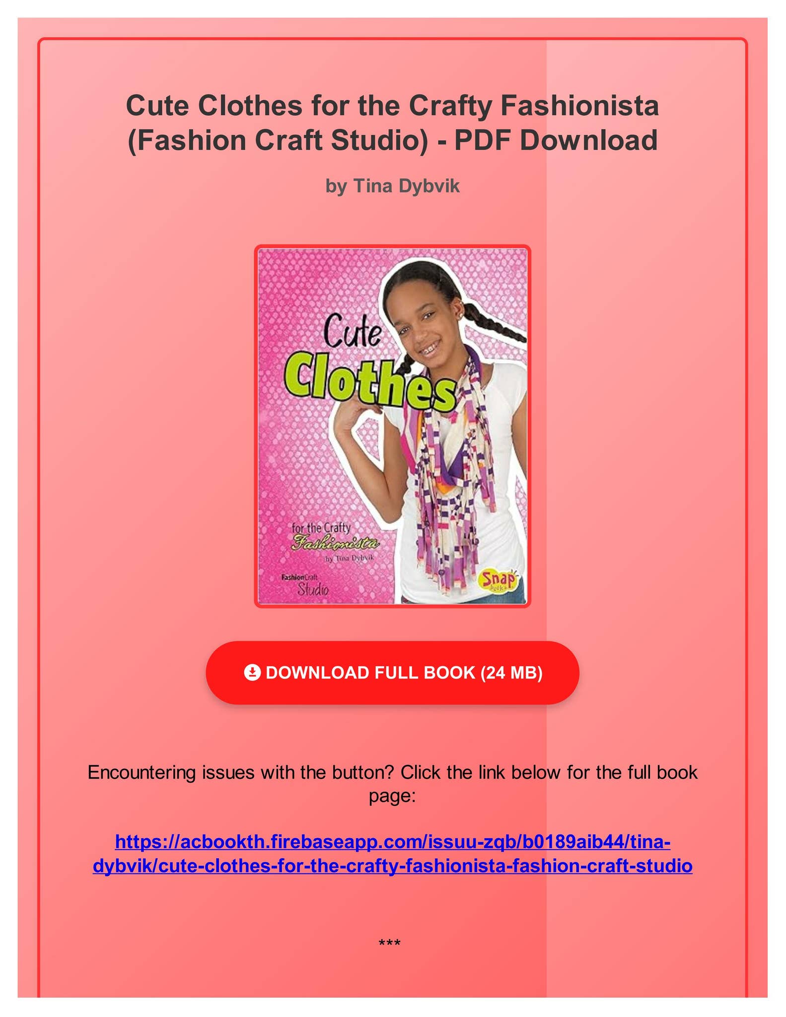 (PDF Free) Cute Clothes for the Crafty Fashionista (Fashion Craft ...