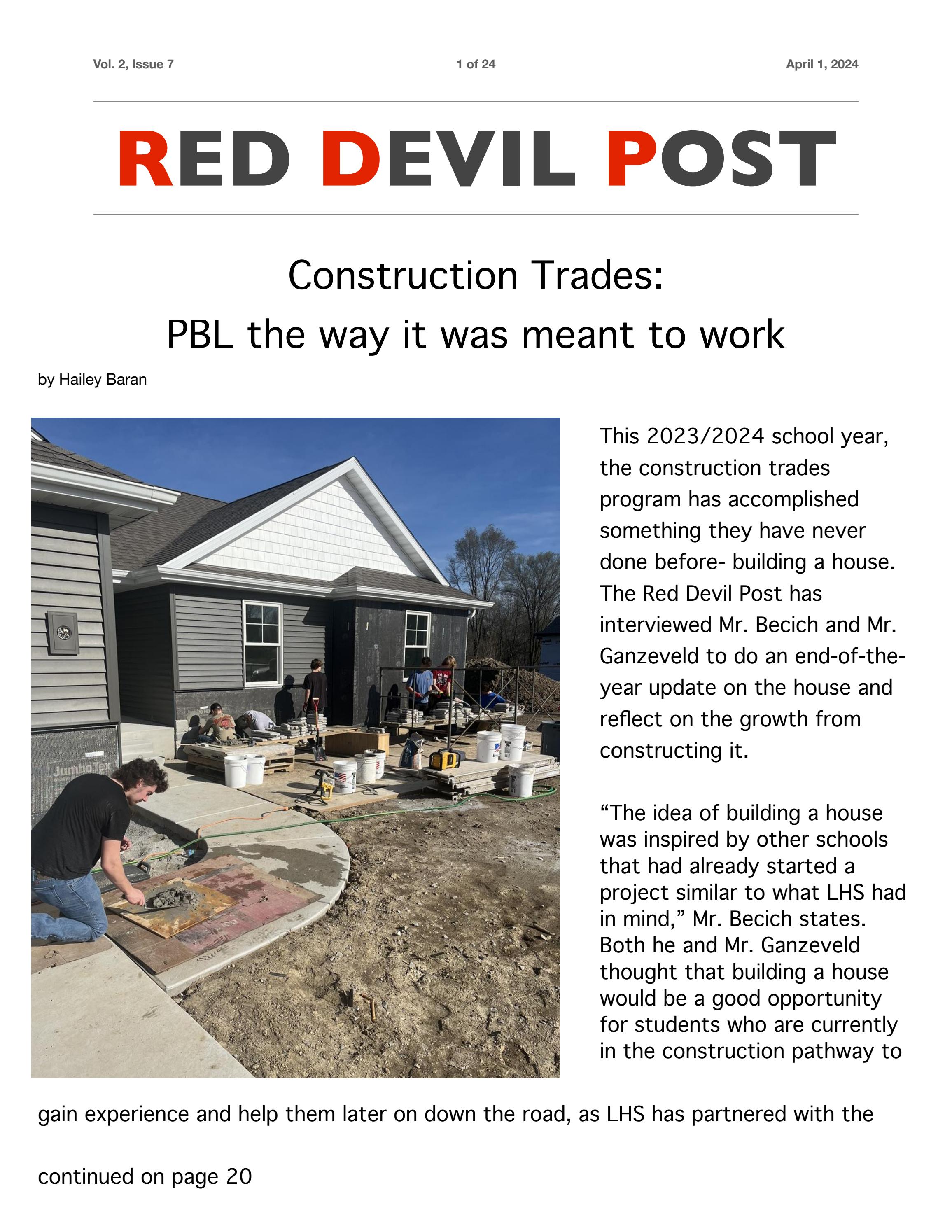 Red Devil Post, Vol. 2, Issue 8 by RedDevilsPost - Issuu