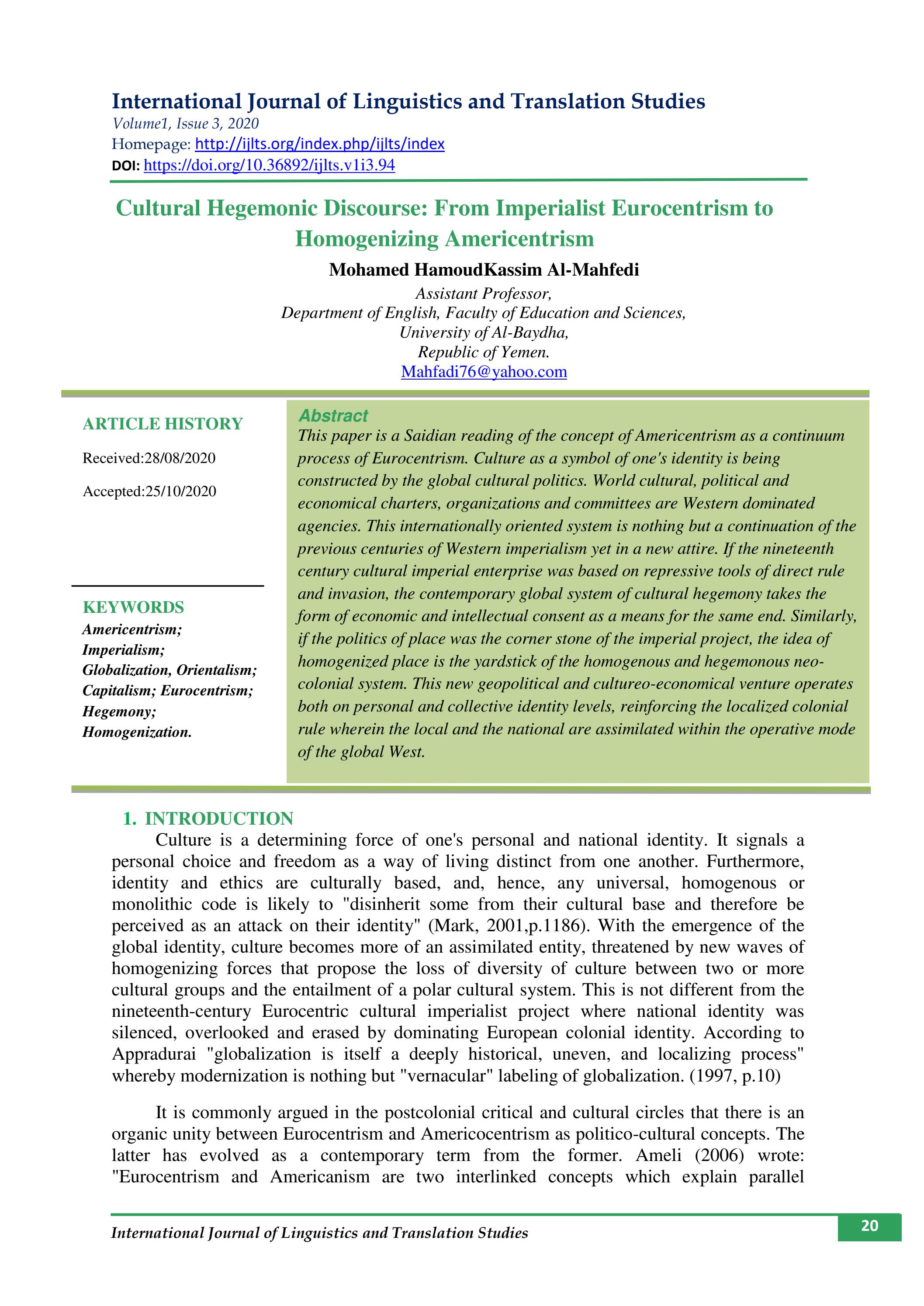 Cultural Hegemonic Discourse by demandside - Issuu