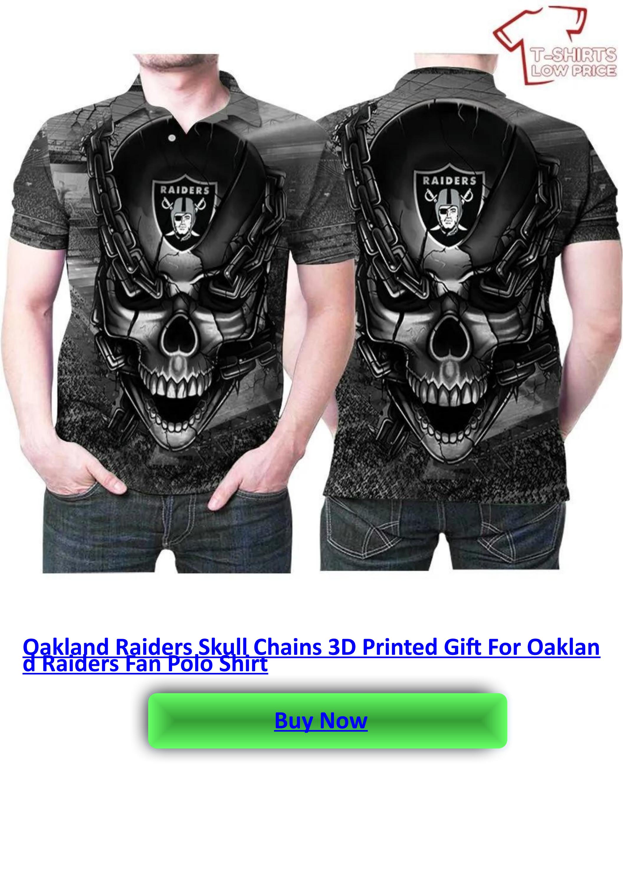 Oakland Raiders Skull Chains 3D Printed Gift For Oakland Raiders Fan ...
