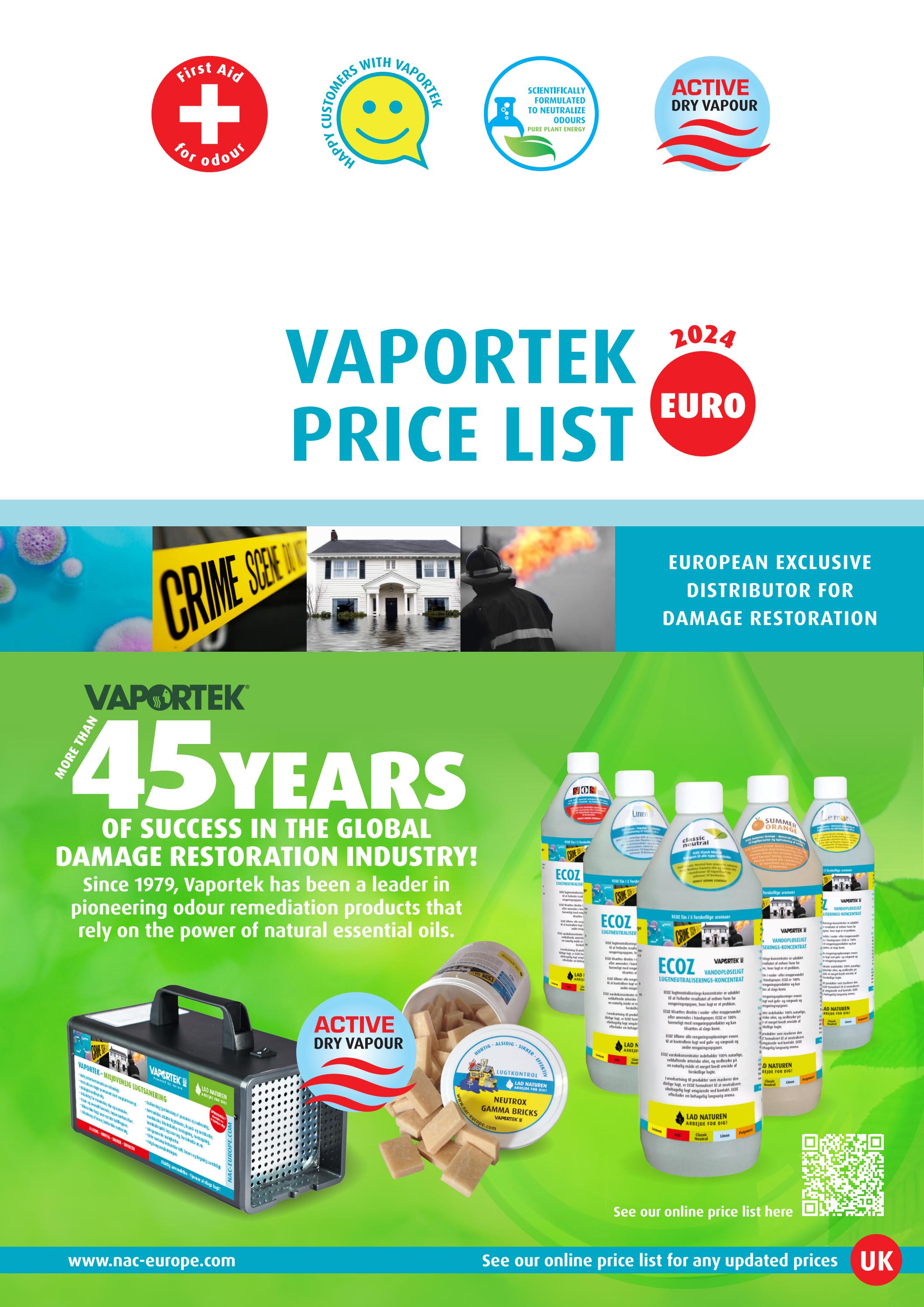 Vaportek price list 2024 - UK by NAC Europe - Issuu