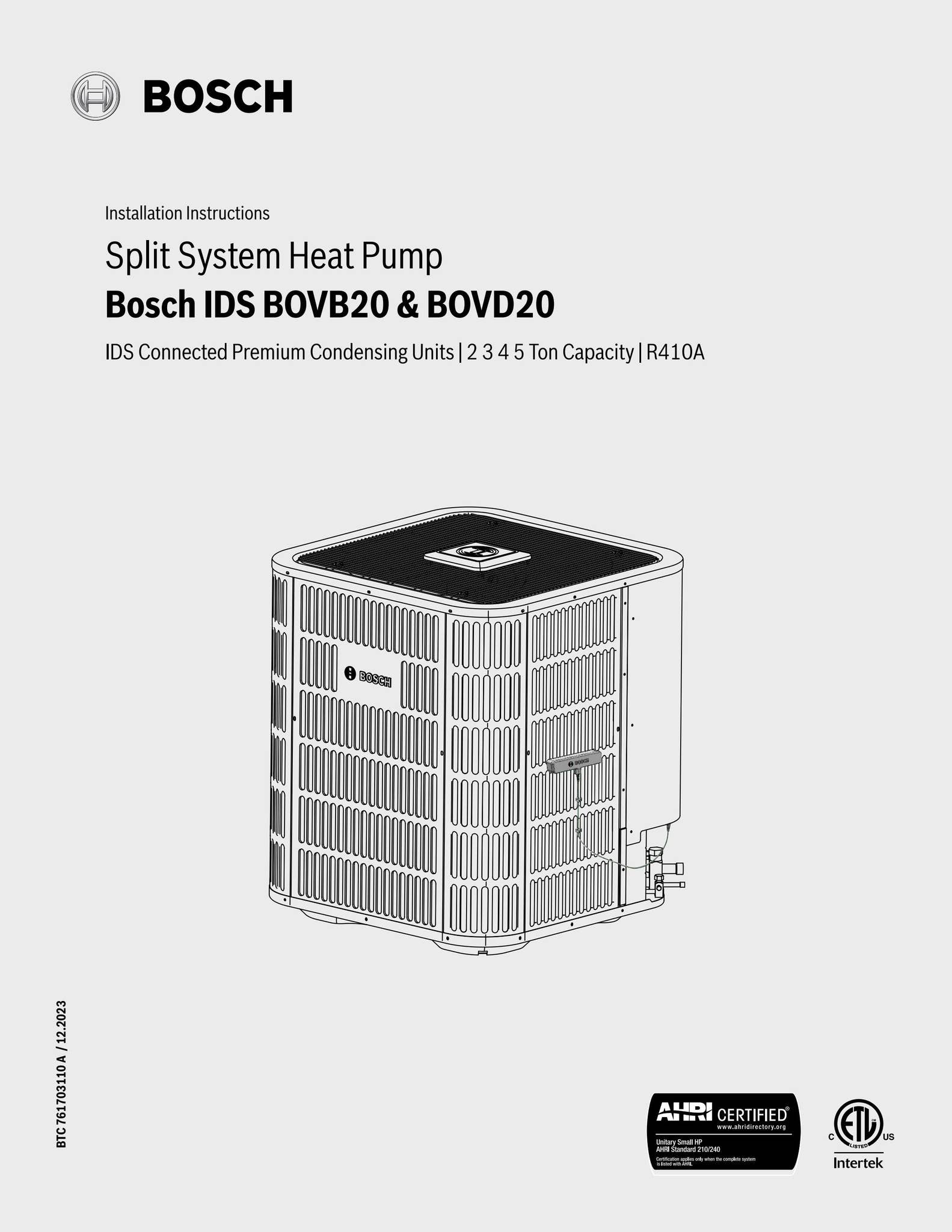 Bosch IDS BOVB20 IOM by Bosch Home Comfort - Issuu