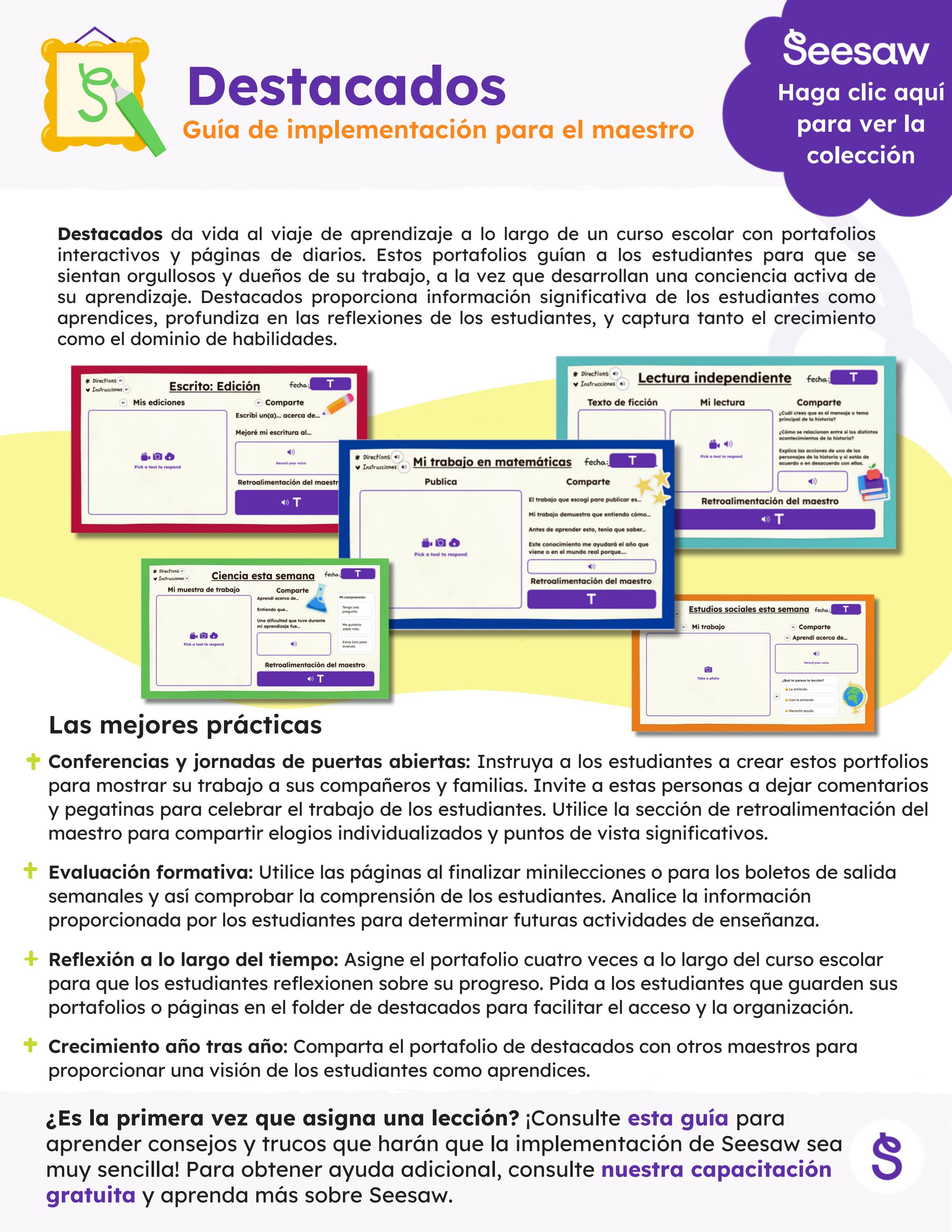 Destacados Implementation Guide by seesawlearning - Issuu