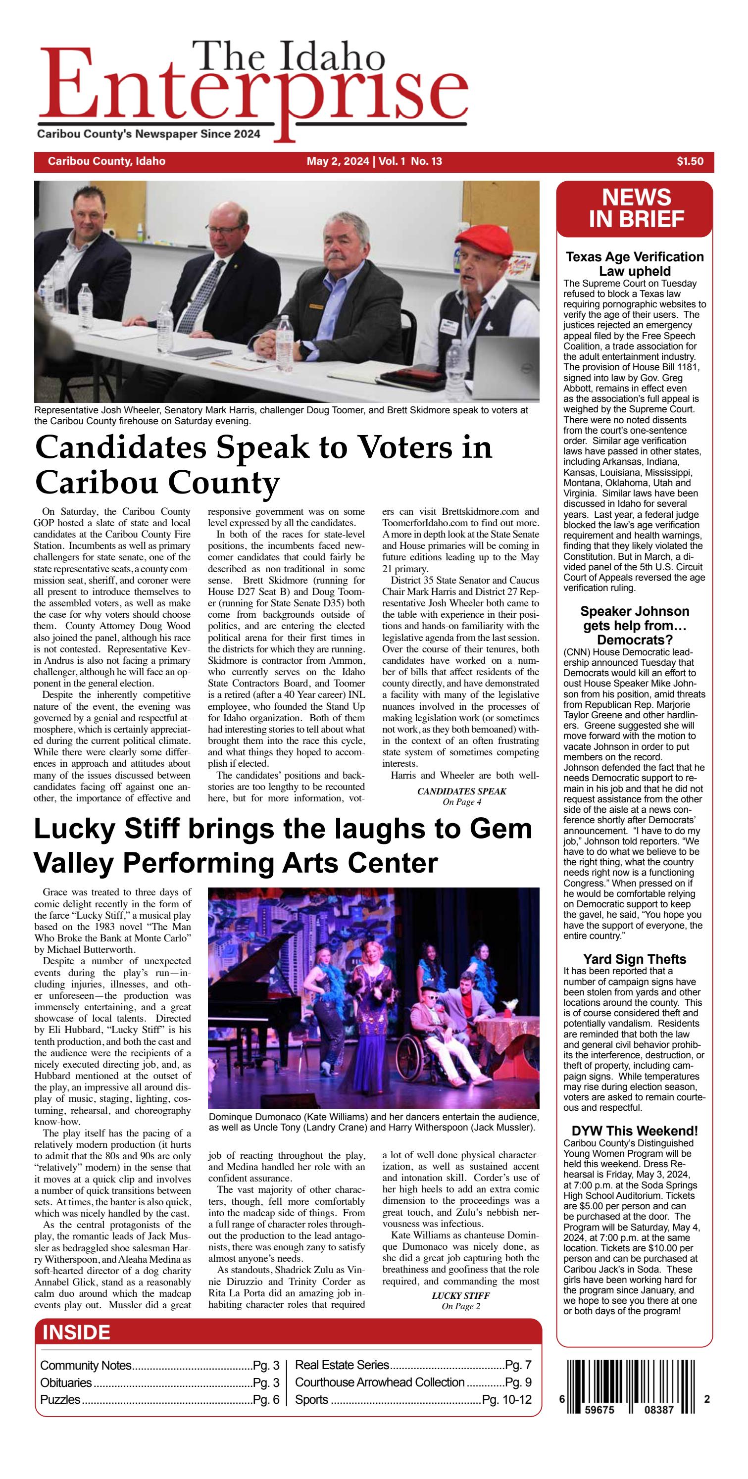 The Idaho Enterprise/Caribou County | May 2, 2024 by The City Journals ...