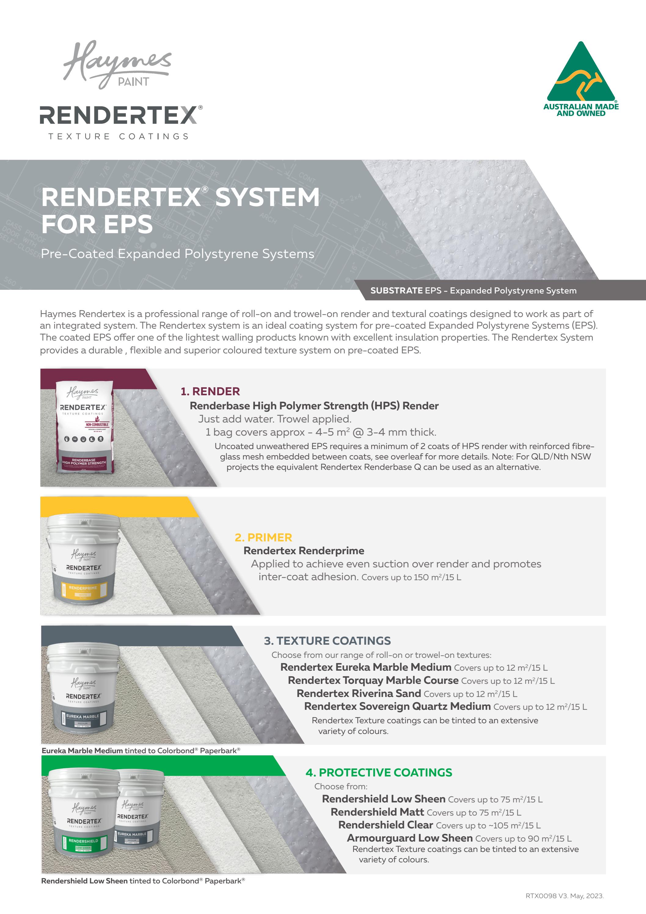 Rendertex System Guide For Precoated (EPS) by haymes_paint - Issuu