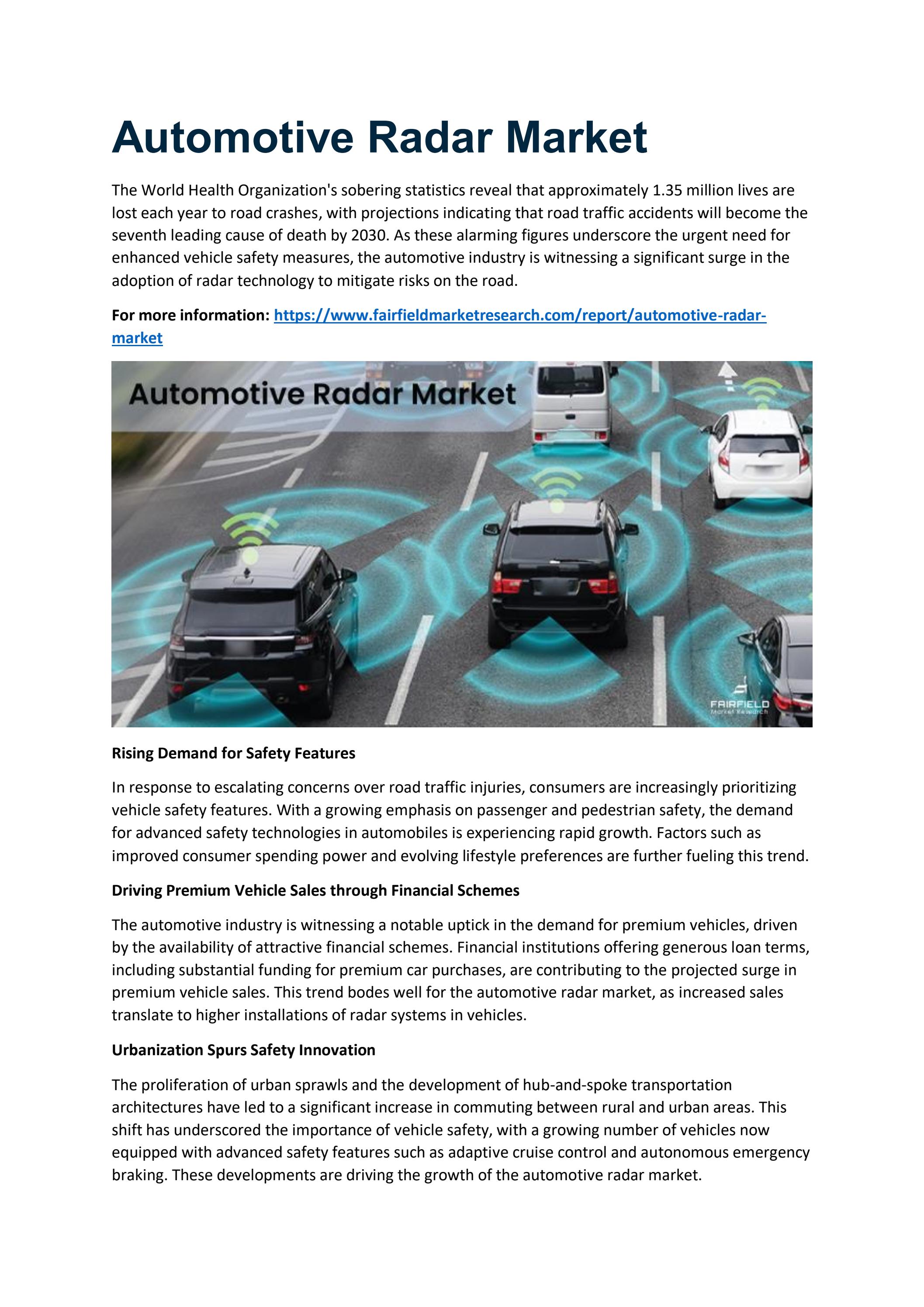 Automotive Radar Market SWOT Analysis, Key Indicators, Forecast 2031 by ...