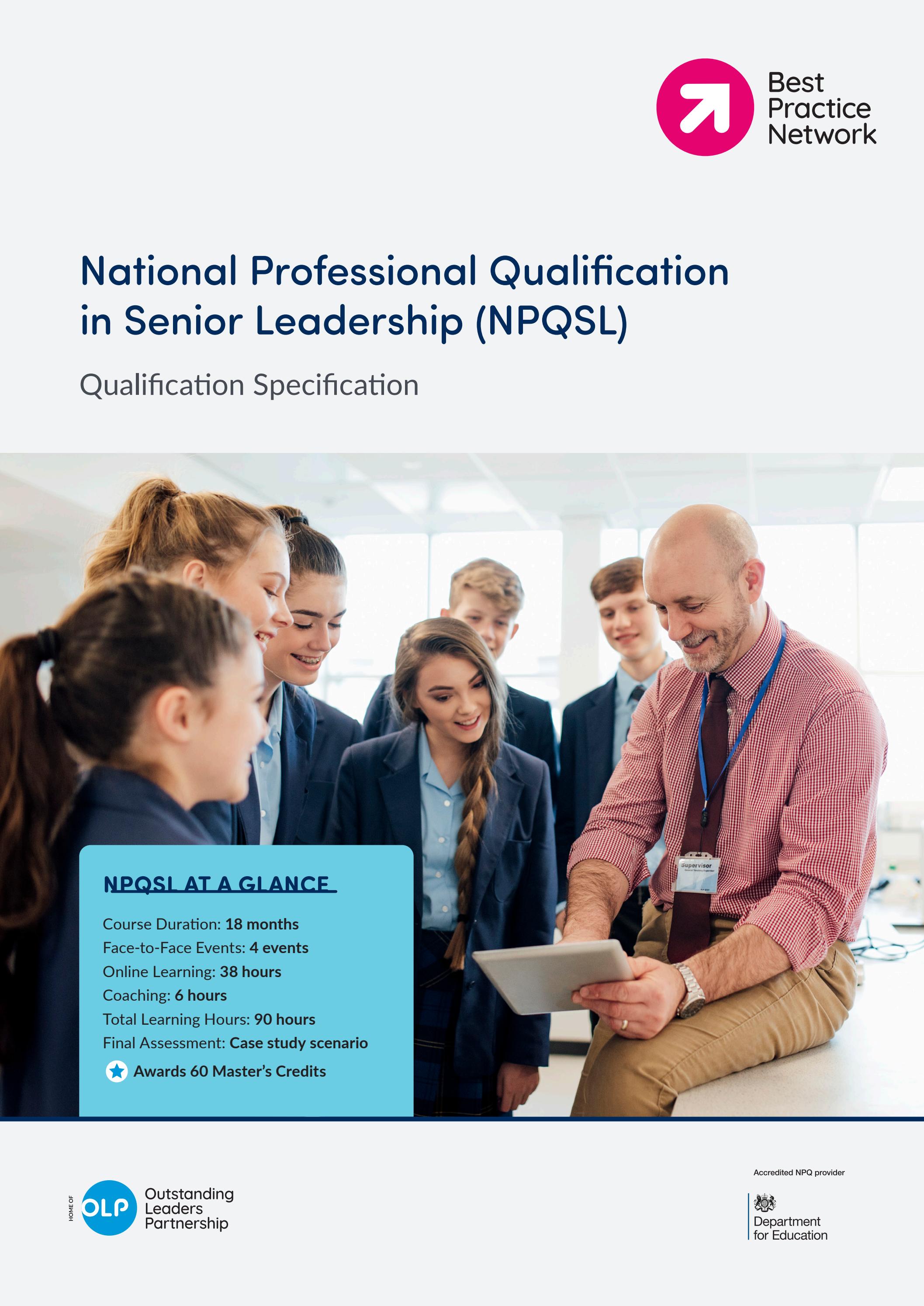 NPQSL - National Professional Qualification in Senior Leadership by ...