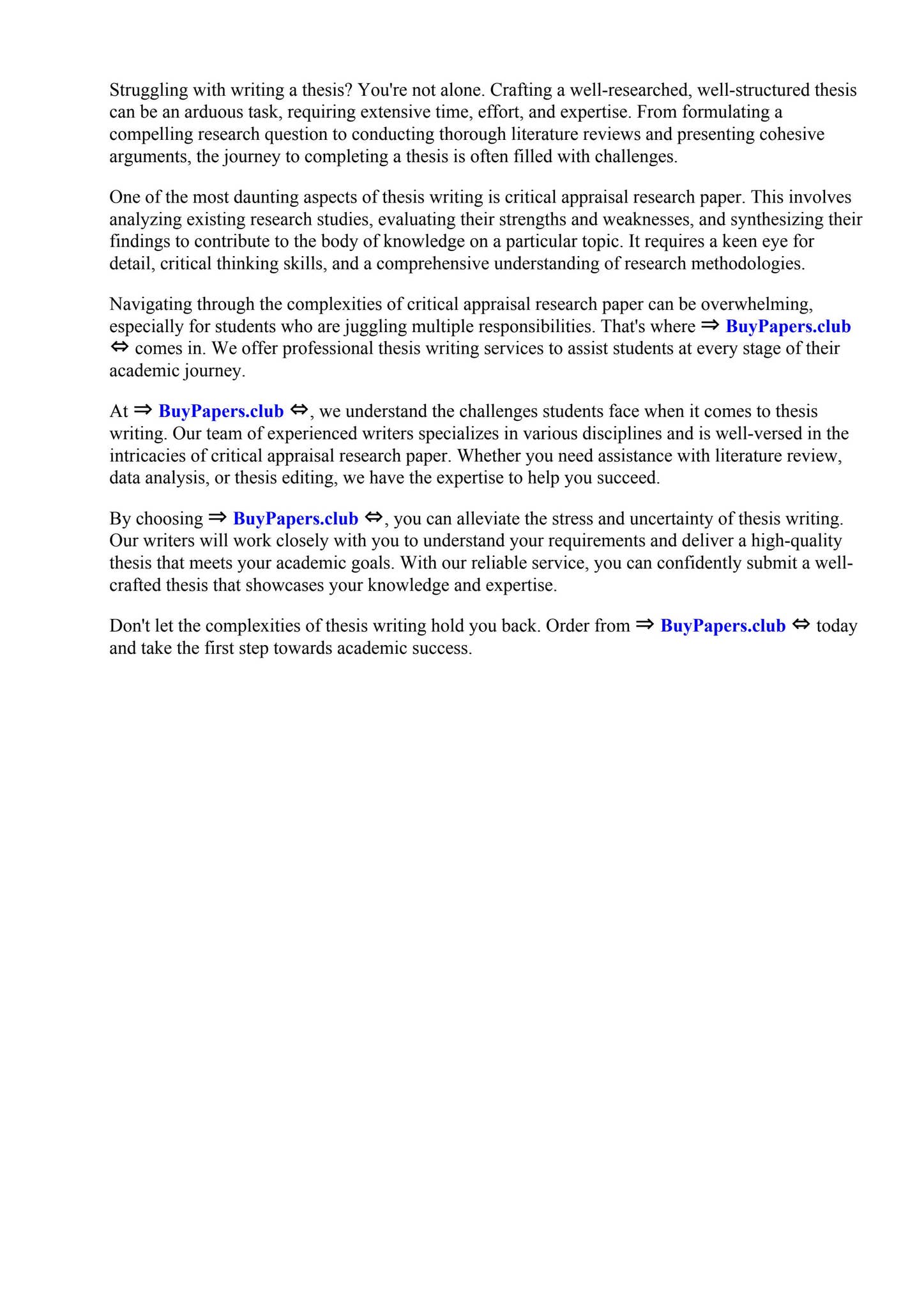 Example Critical Appraisal Research Paper by Wellesley College - Issuu