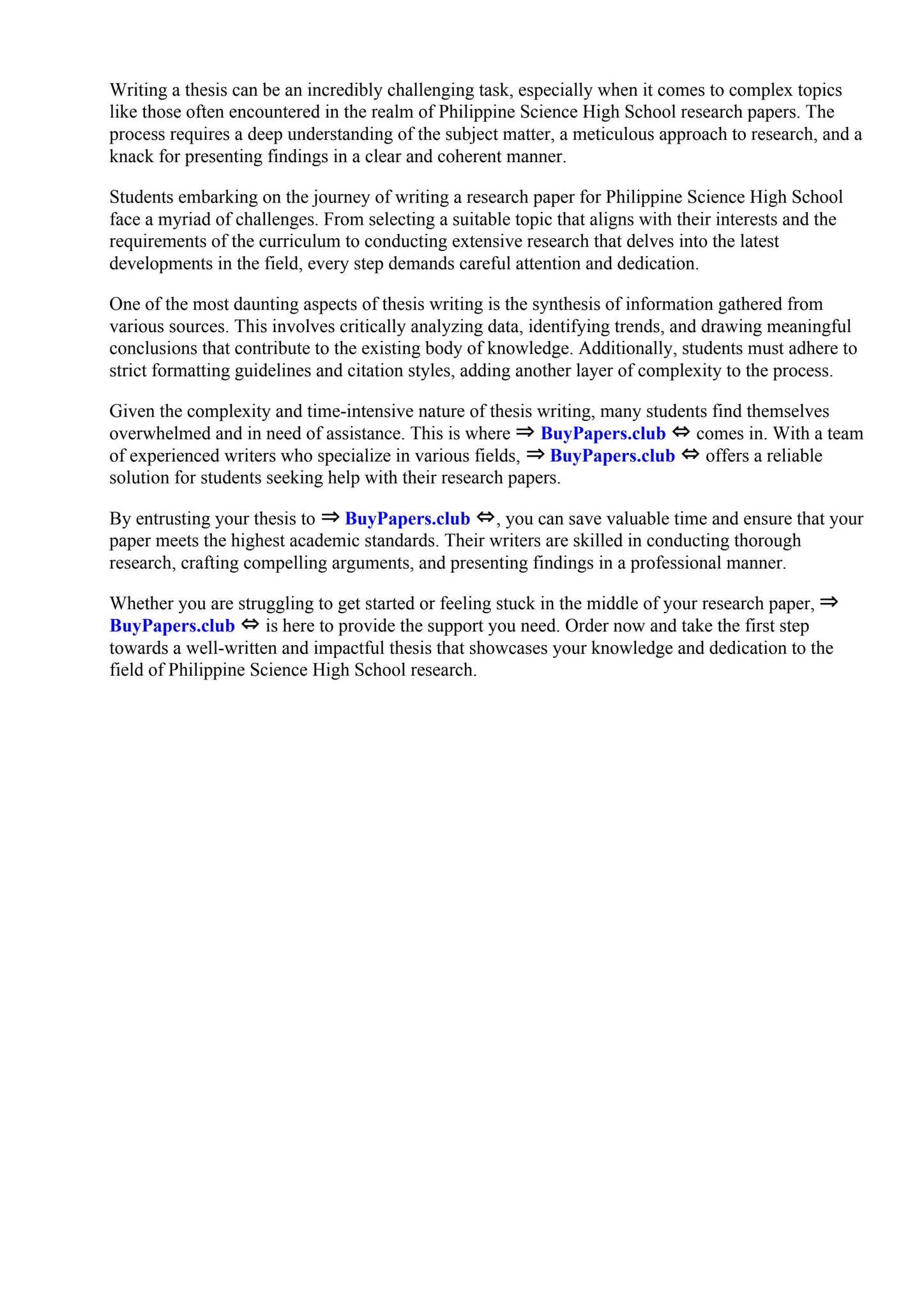 Research Paper Philippine Science High School by Oak Valley College - Issuu